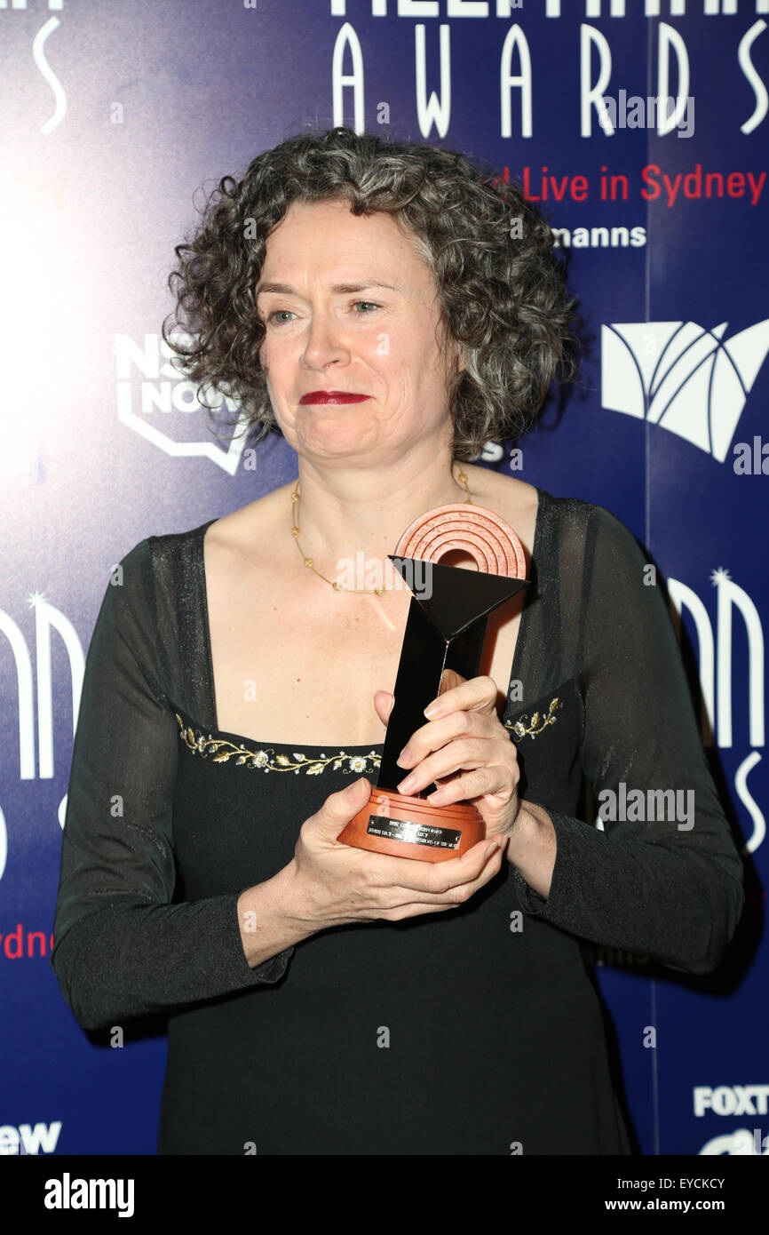Sydney, Australia. 27 July 2015. Judith Lucy poses with the award for ...