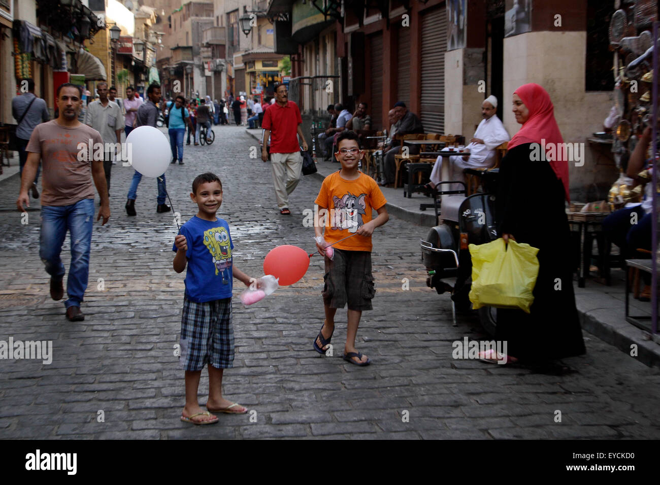 Cairo, Egypt. 24th July, 2015. Young people calling themselves the "the ...