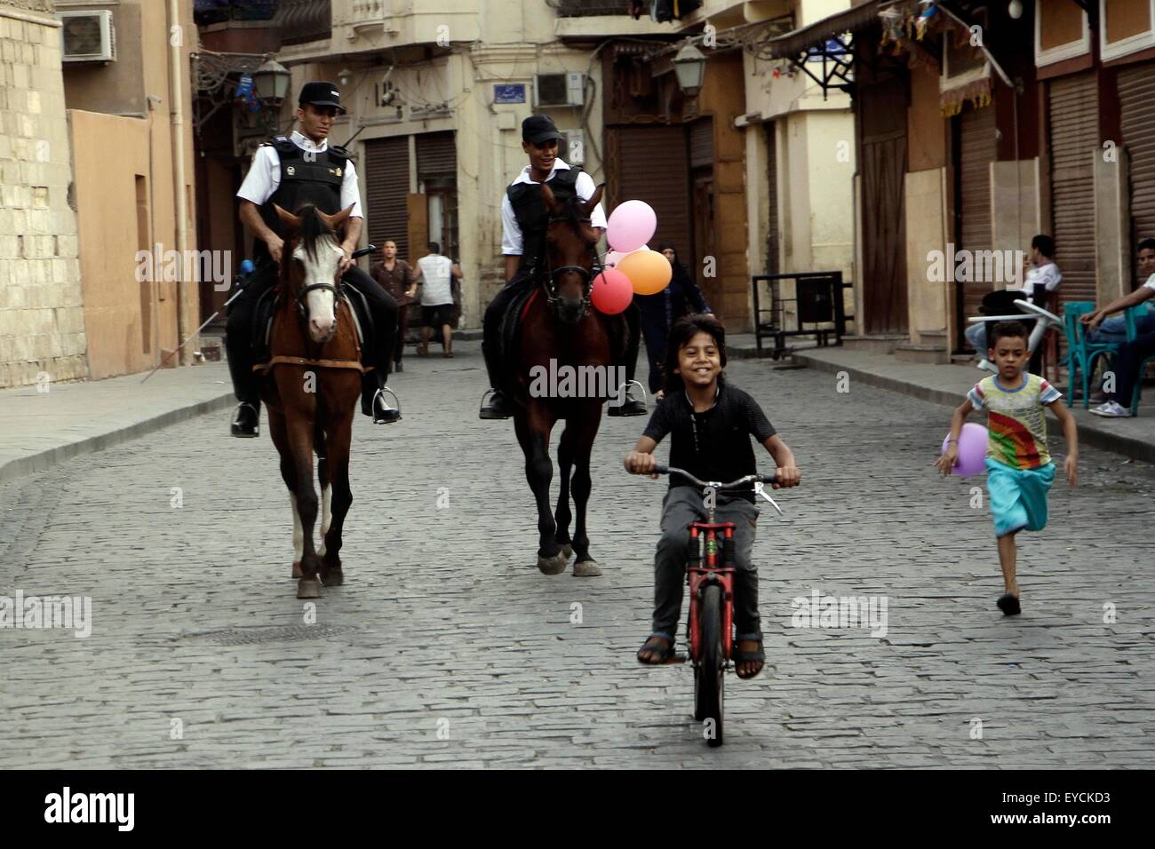 Cairo, Egypt. 24th July, 2015. Young people calling themselves the "the ...