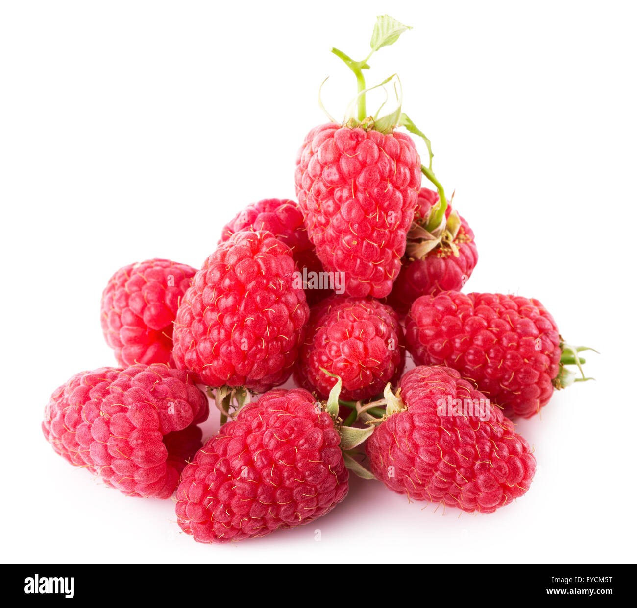 Raspberry with leaf hi-res stock photography and images - Alamy