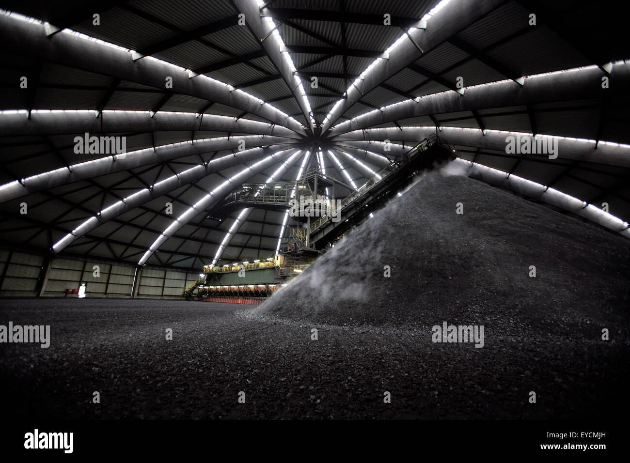 Coal mixing hall Stock Photo - Alamy