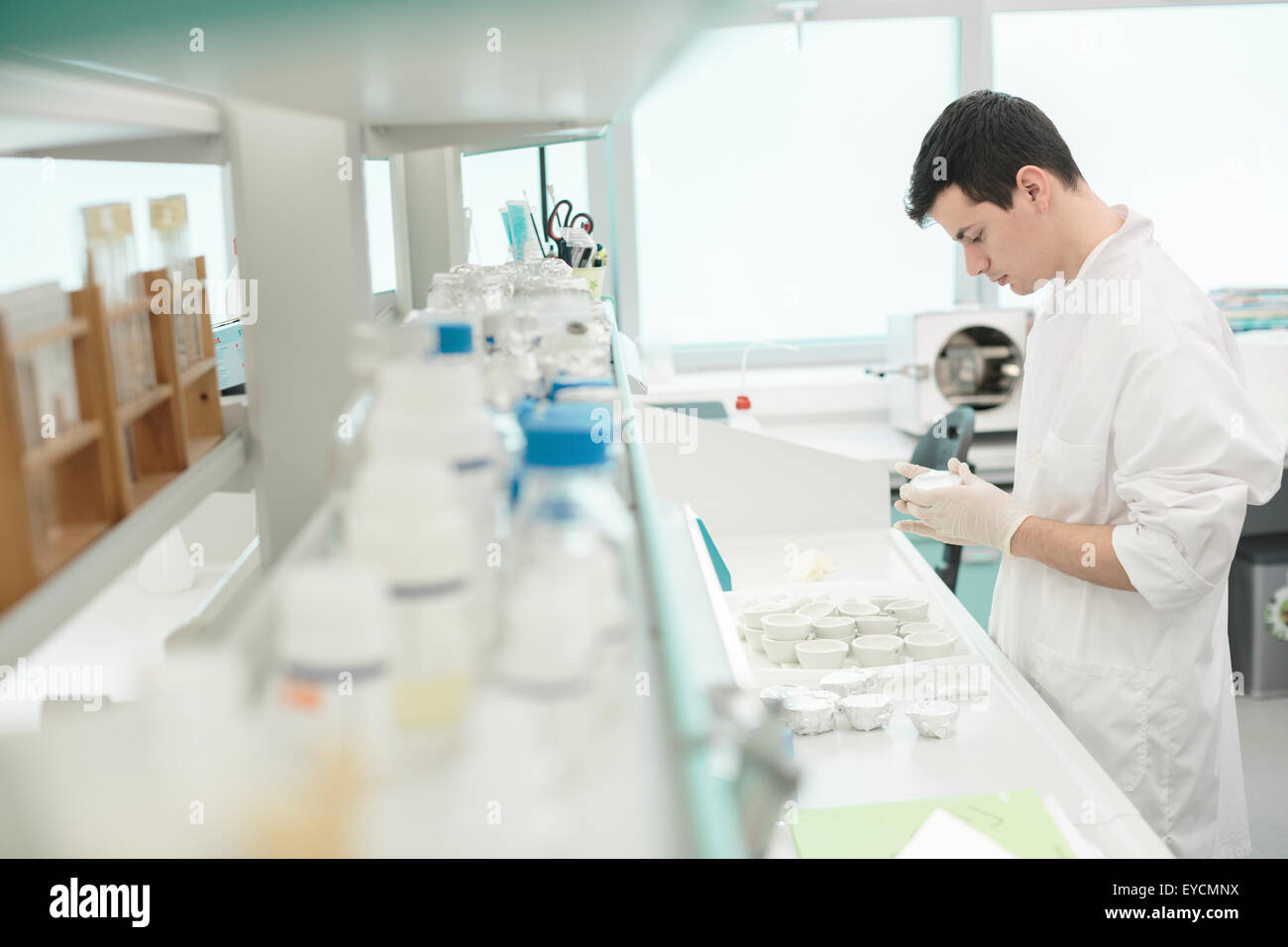 Scientist working in lab Stock Photo - Alamy