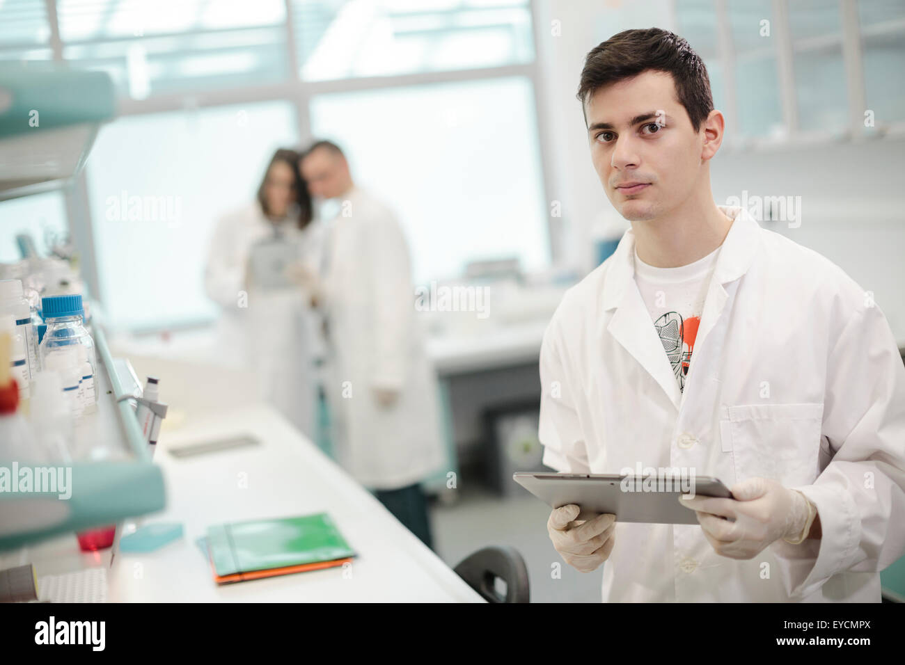 Male scientist in laboratory Stock Photo - Alamy