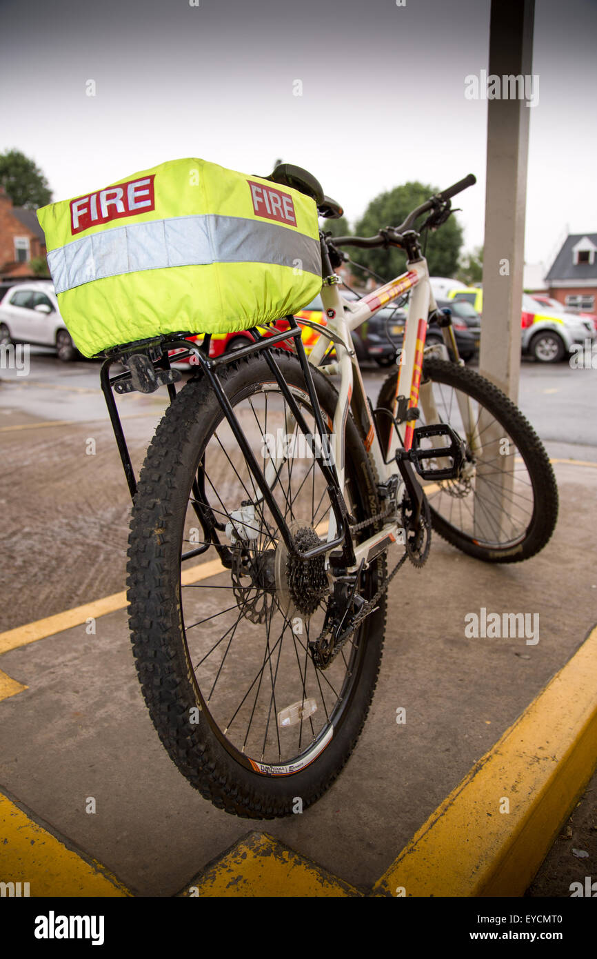 Fire service arson prevention bike patrol bicycle Stock Photo - Alamy