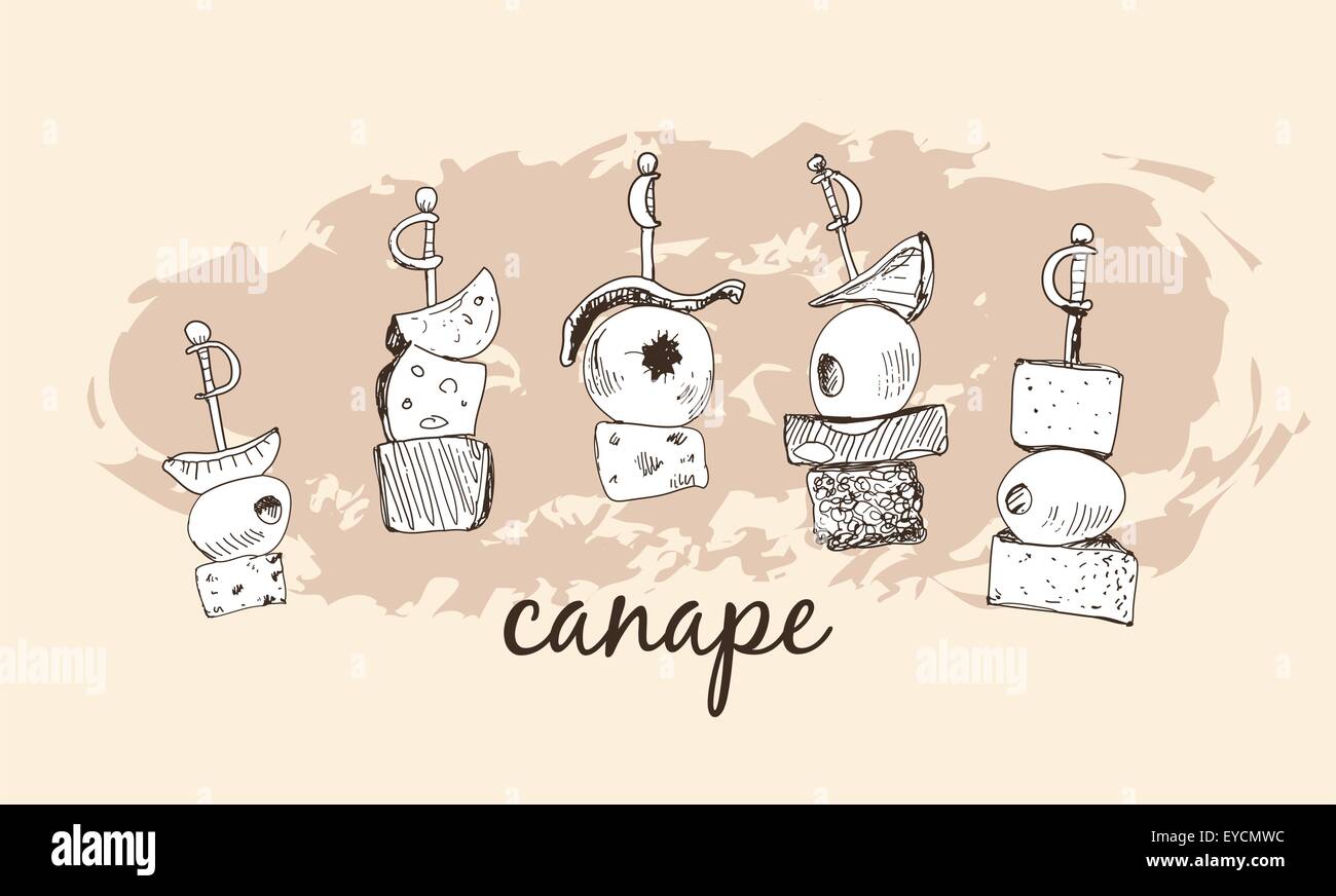 Canape appetizer Stock Vector Images - Alamy