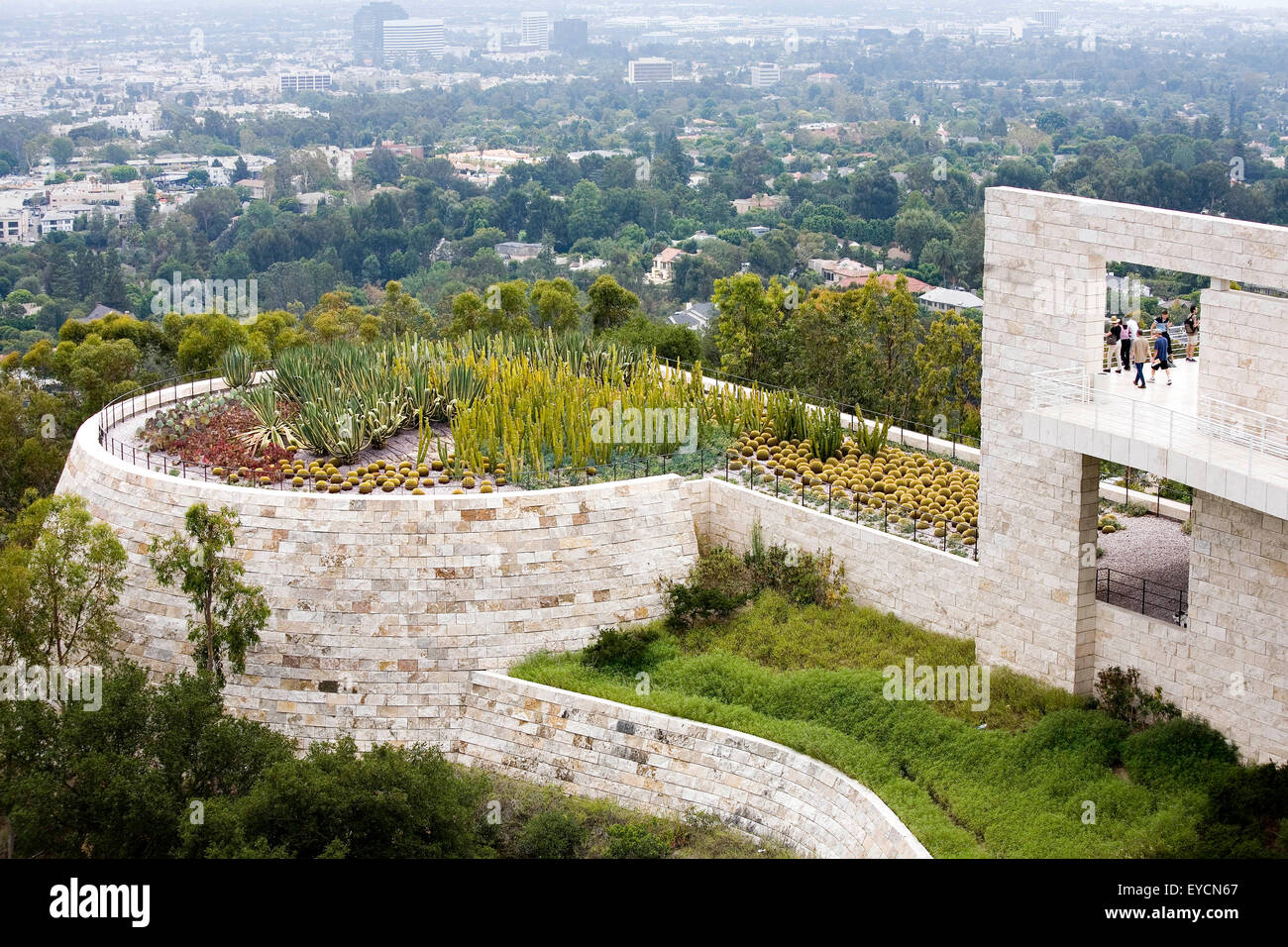 Los angeles view from getty museum hi-res stock photography and images ...