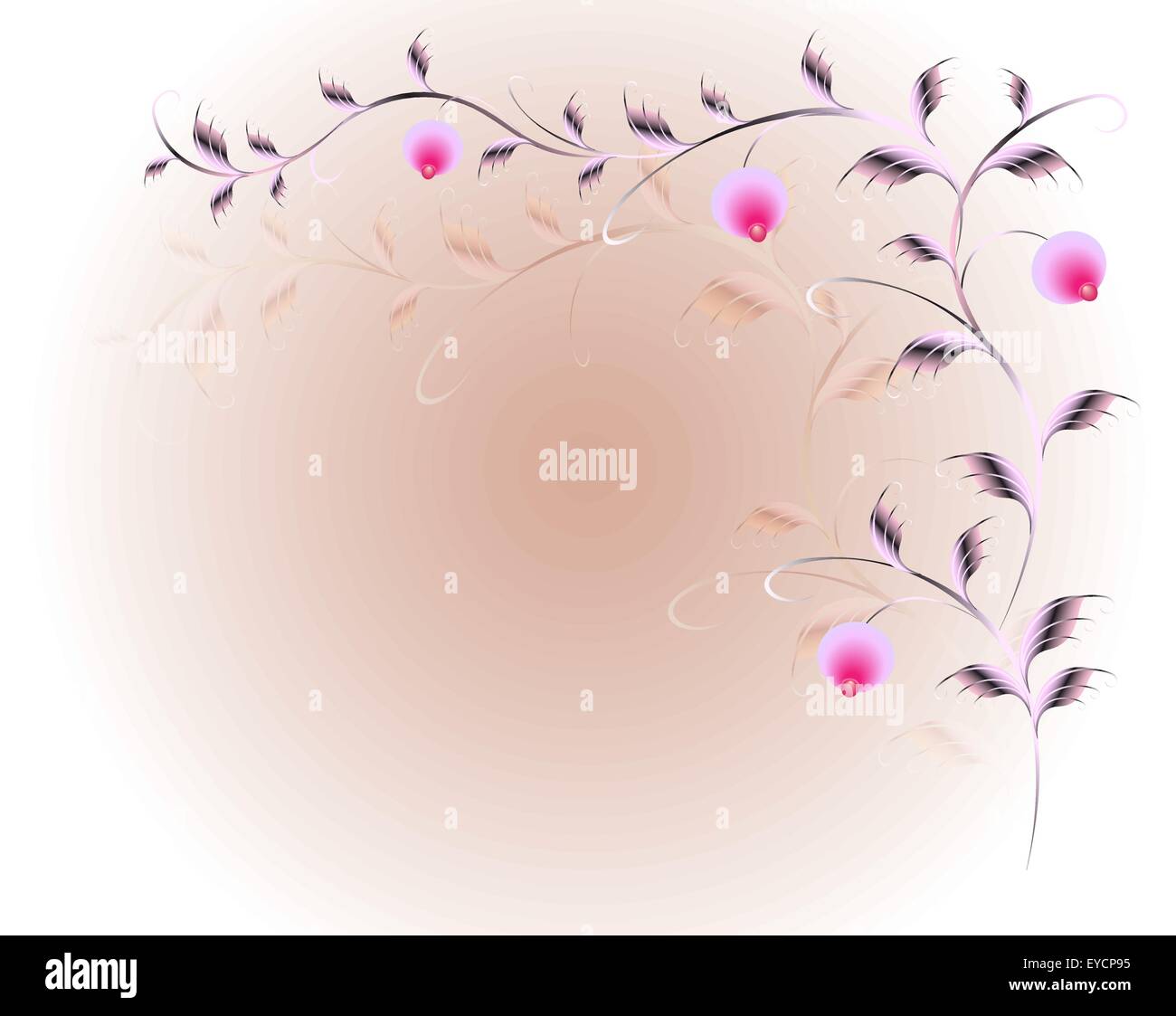 Pattern of beautiful flowers on a red base. EPS10 vector illustration ...
