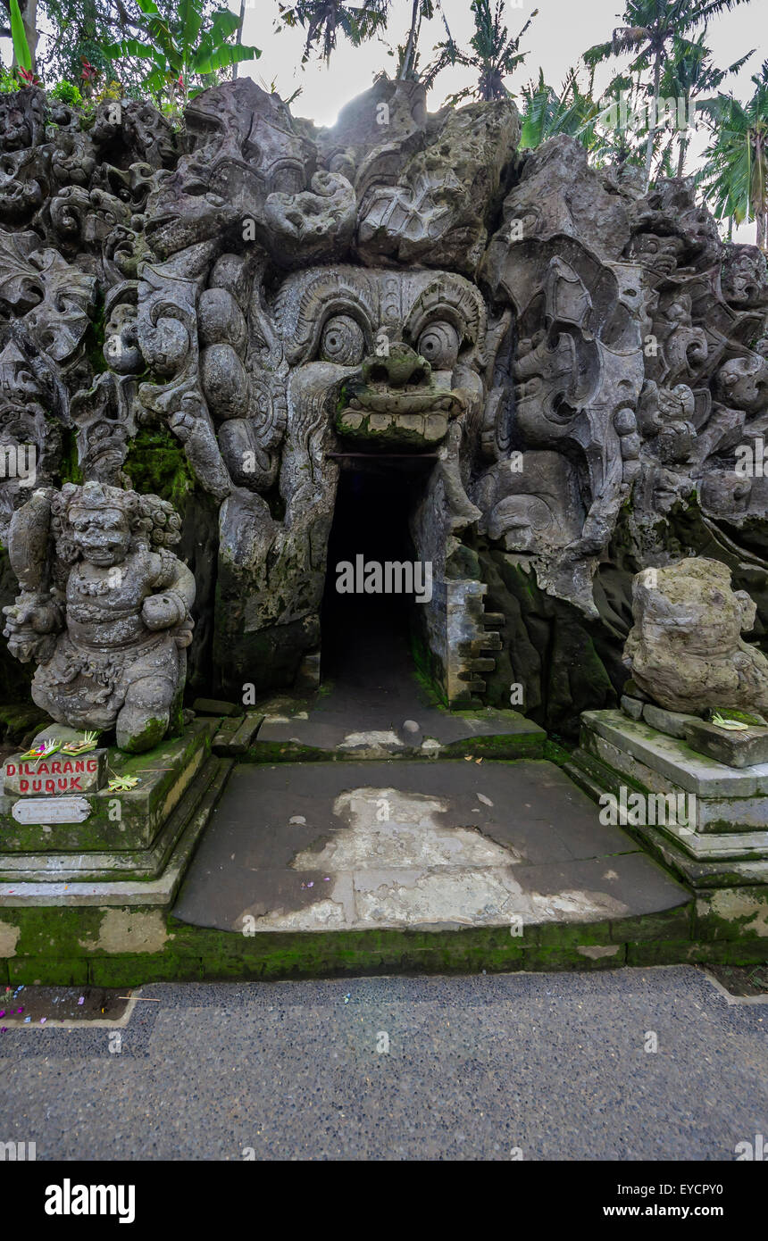 Indonesia, Bali, Ubud, Goa Gajah, Elefant cave, entrance Stock Photo ...