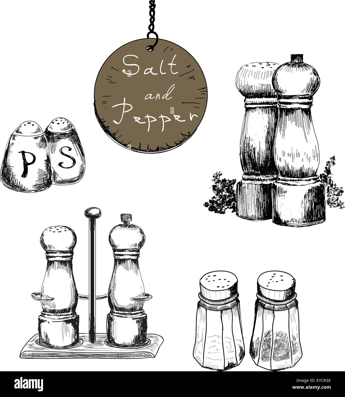 Salt and pepper Stock Vector Image & Art - Alamy