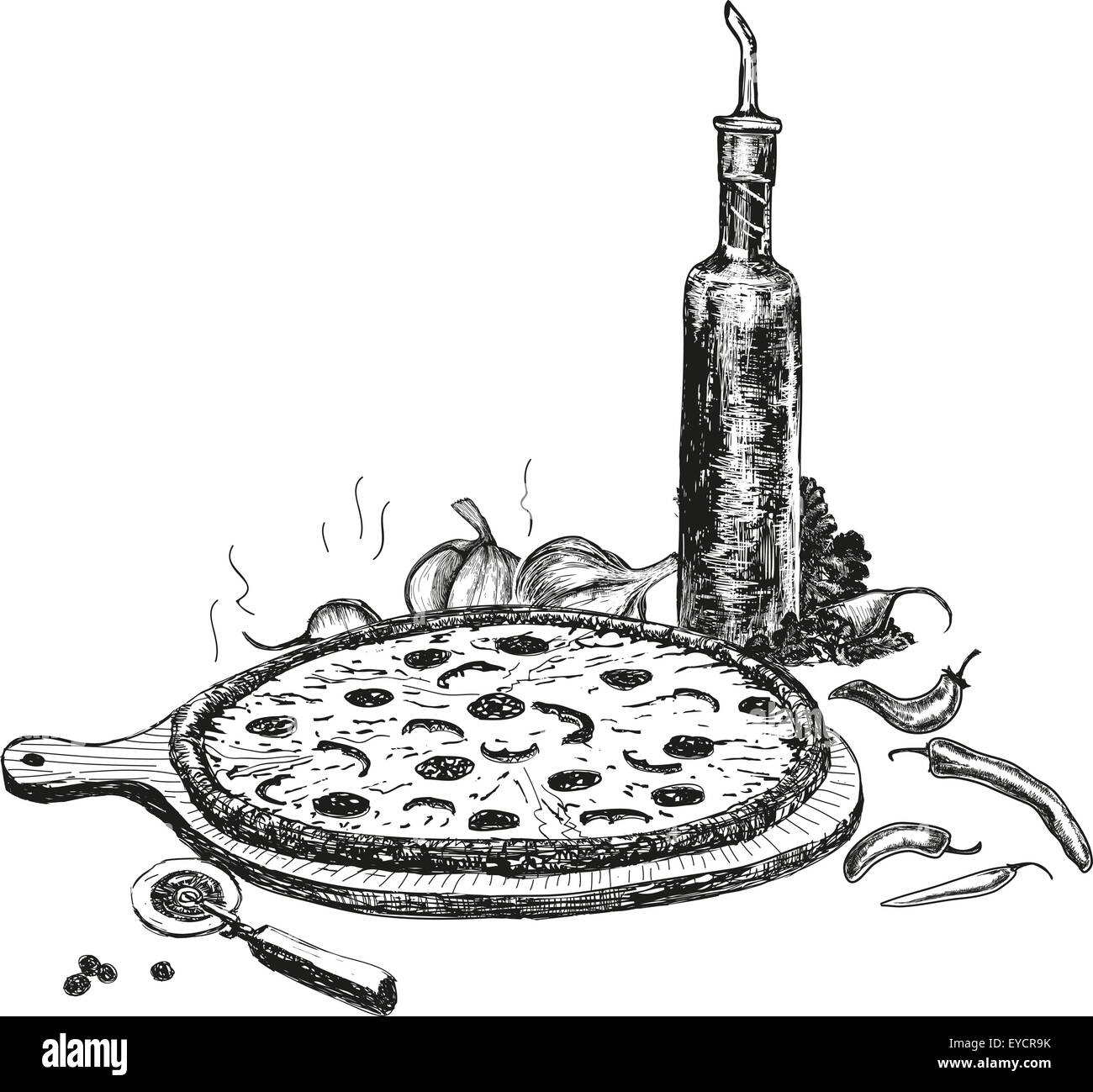 Bottle pepper hot sauce Stock Vector Images - Alamy