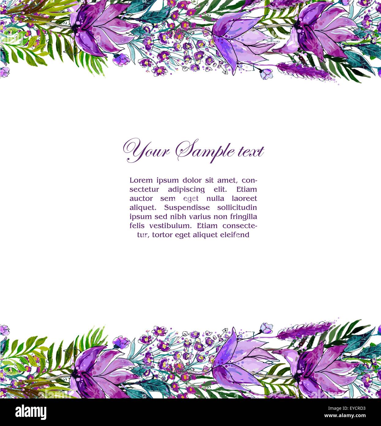 Floral border with wildflowers Stock Vector Image & Art - Alamy
