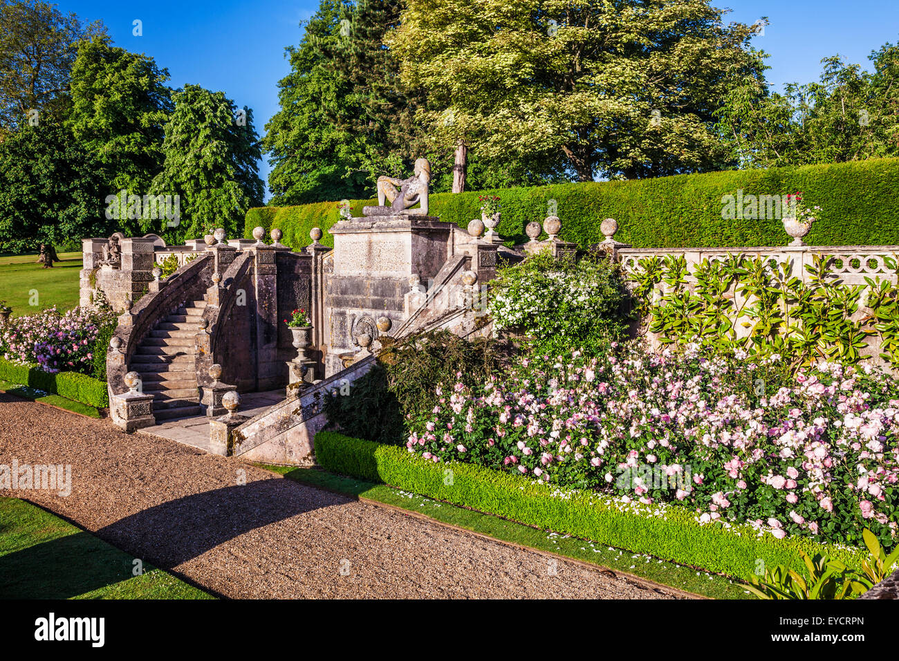 The terrace of Bowood House in Wiltshire Stock Photo - Alamy