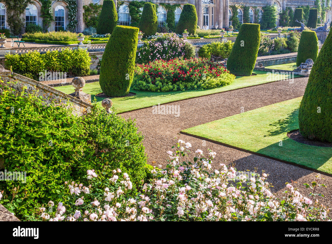 View of the terraces and house at Bowood in Wiltshire Stock Photo - Alamy