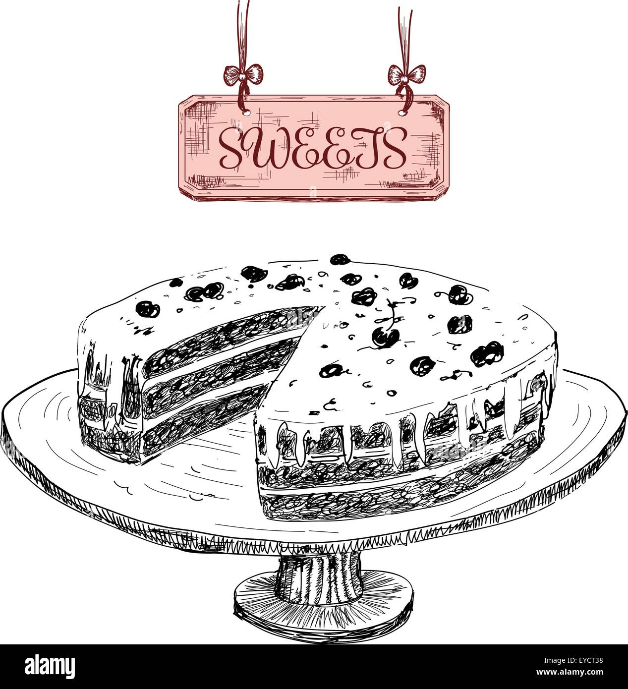 Cake pie pudding dessert Stock Vector Images - Alamy
