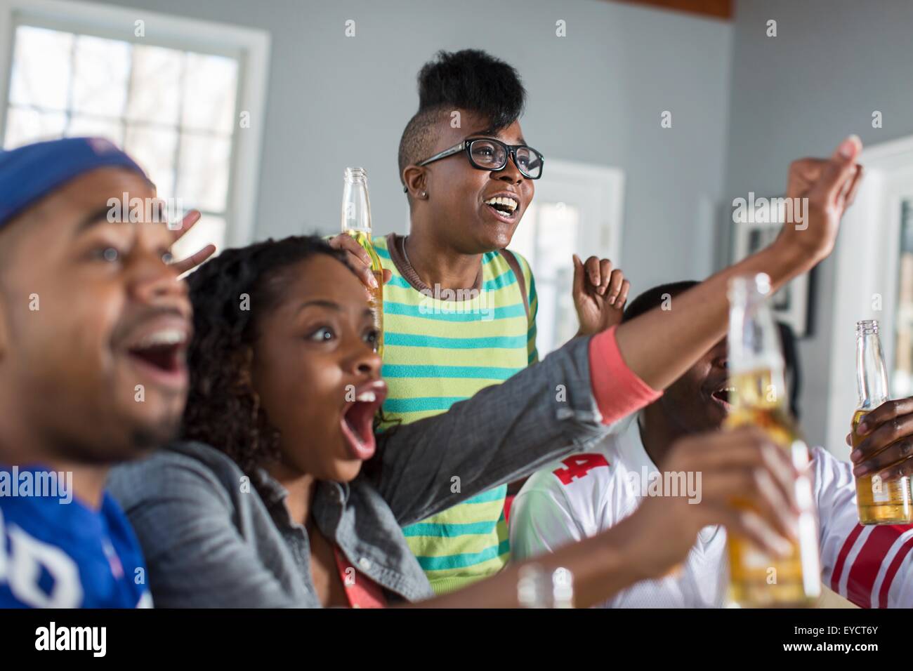 Woman Cheering Side View High Resolution Stock Photography and Images ...