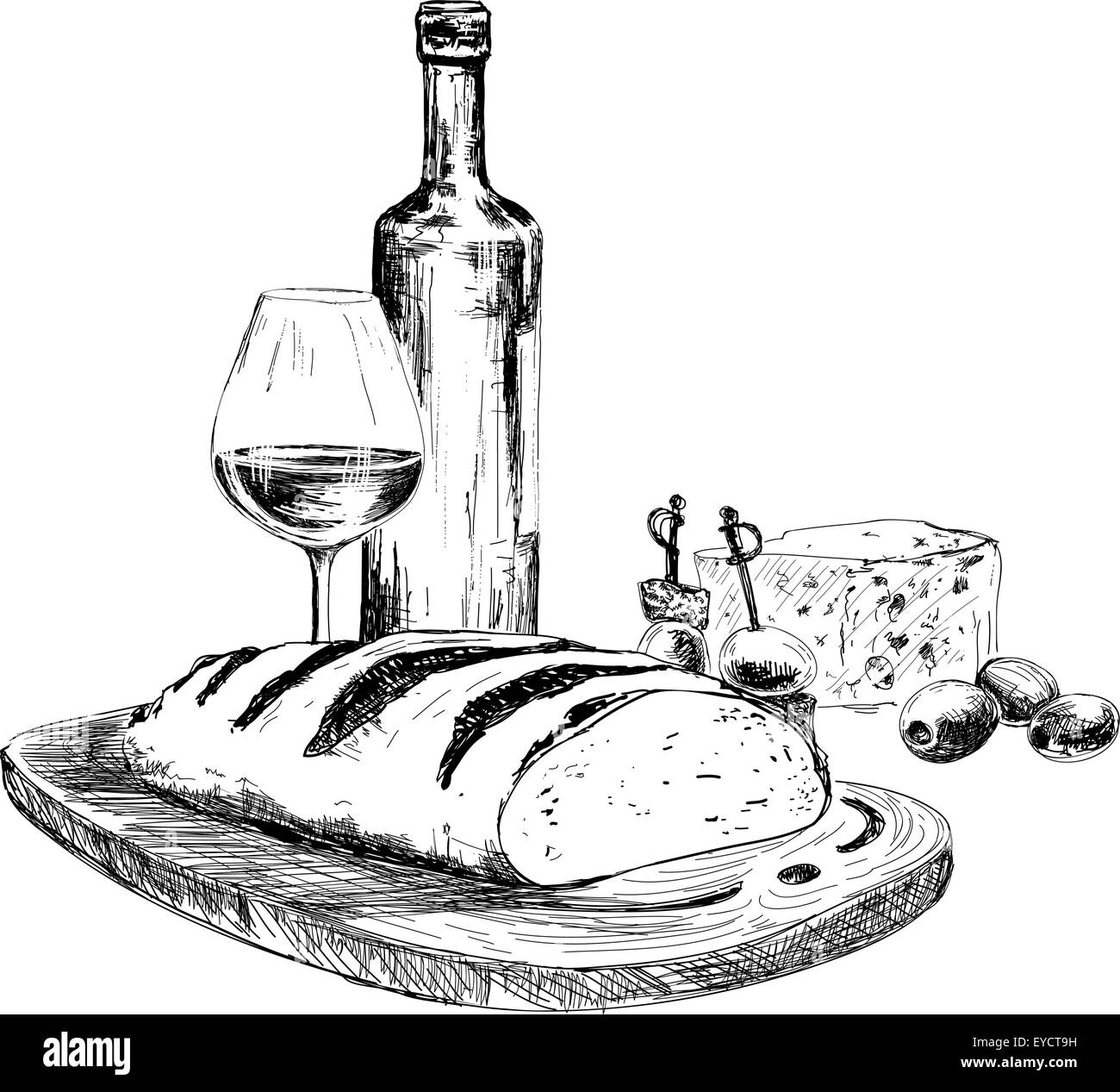 Bottle red wine blue Black and White Stock Photos & Images - Alamy