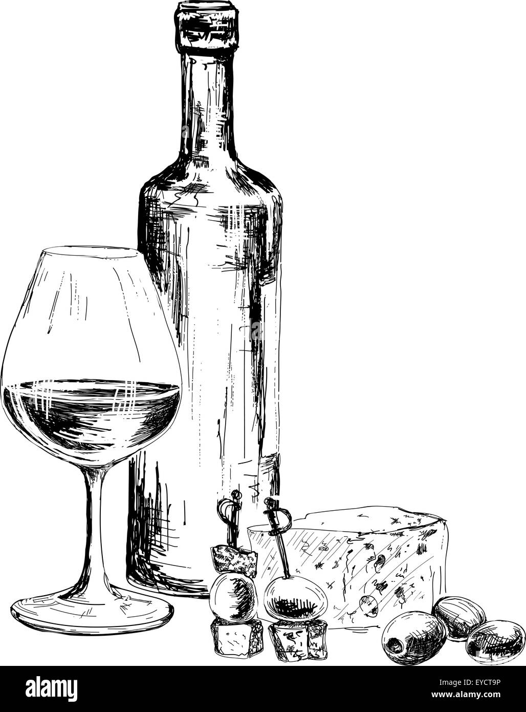 Bottle red wine blue Black and White Stock Photos & Images - Alamy