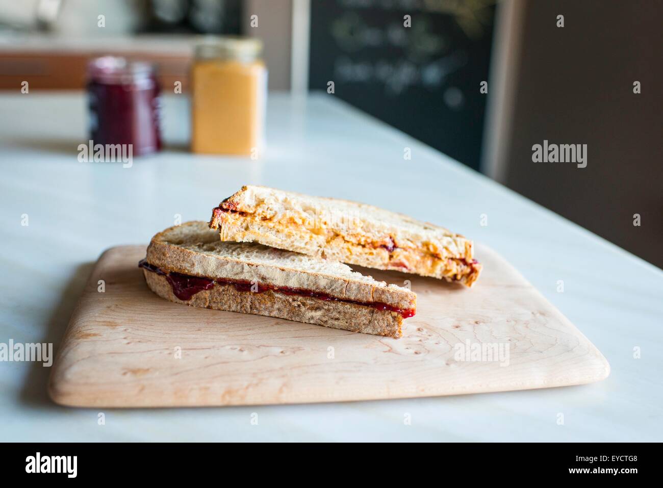 Toasted sandwiches on kitchen counter Stock Photo - Alamy