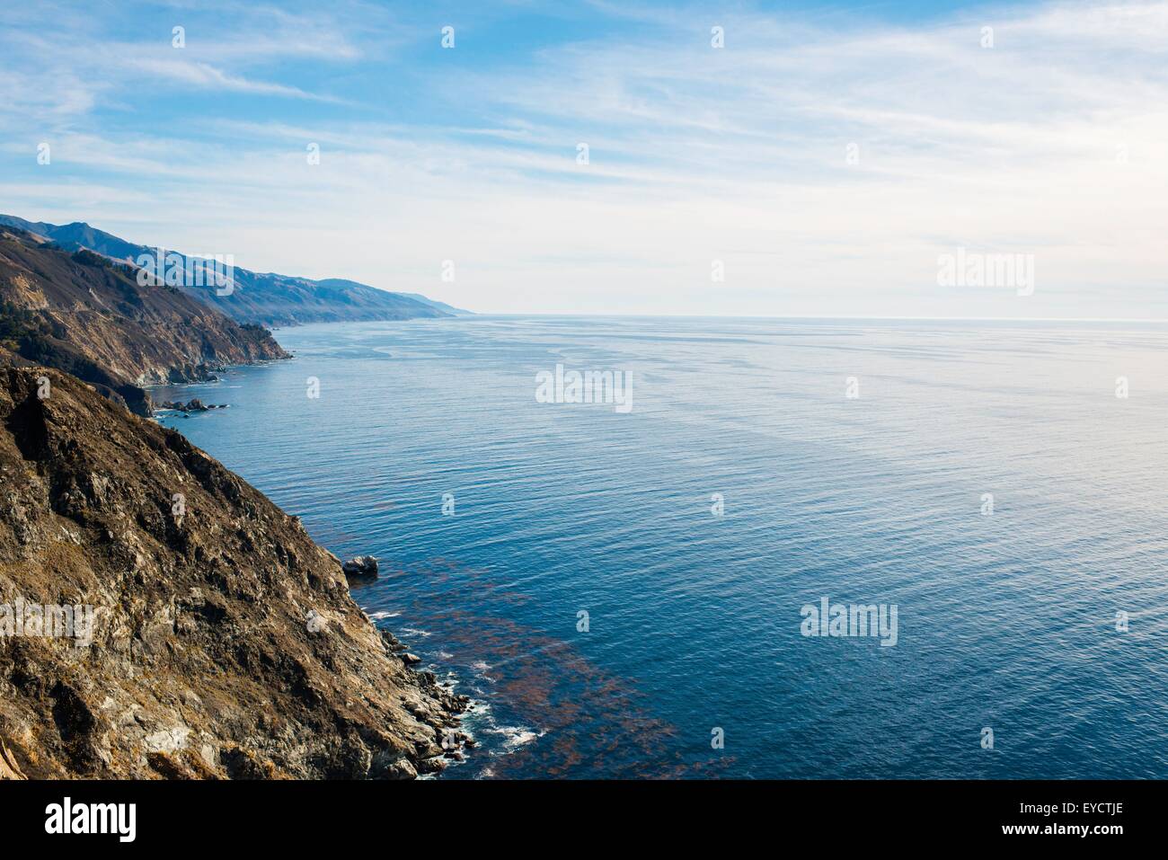 View of cliffs and sea, Big Sur, California, USA Stock Photo - Alamy