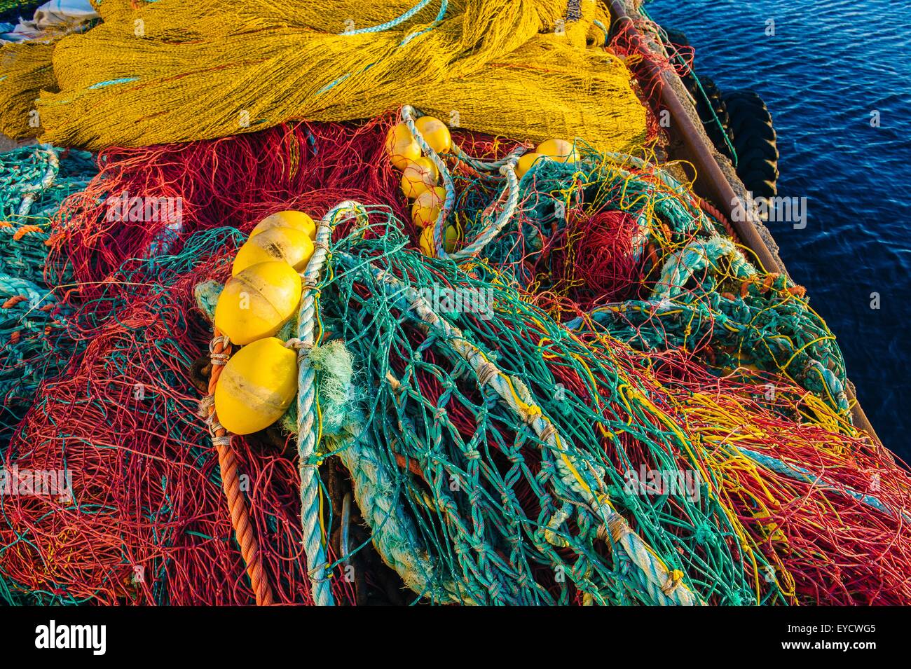 Fishing nets, Reine, Norway Stock Photo - Alamy