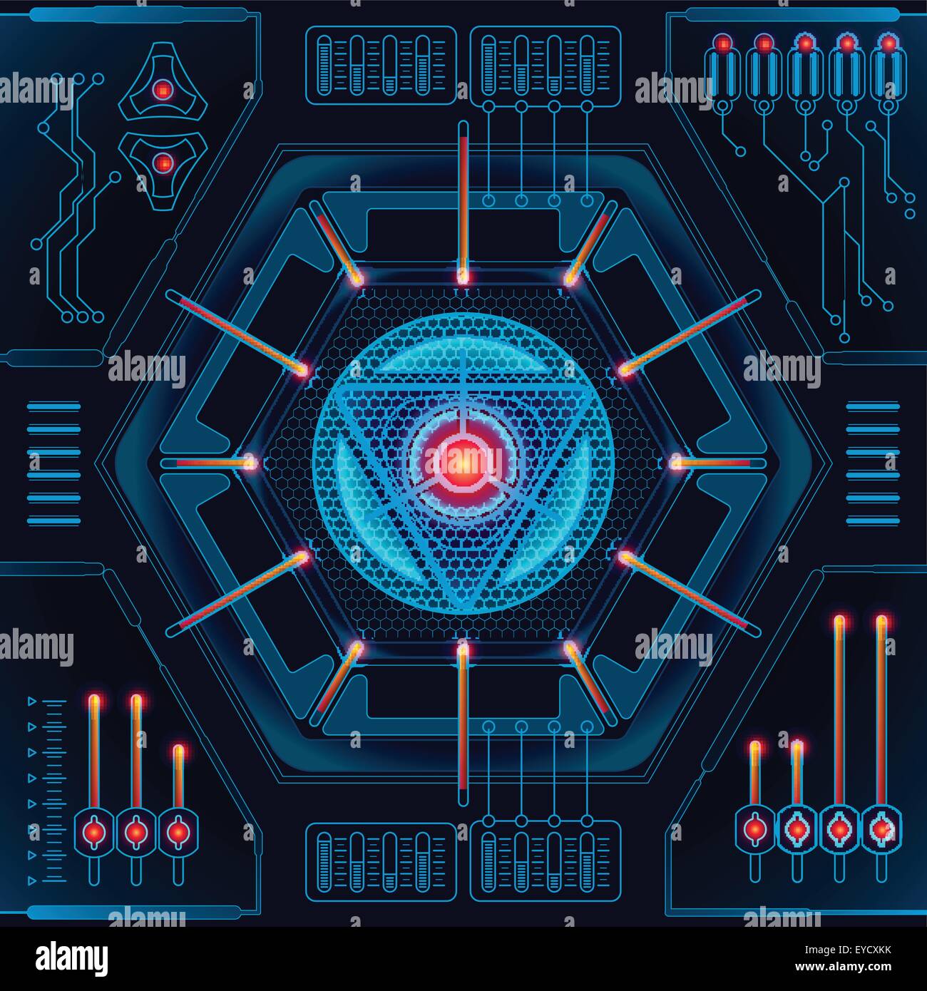 Abstract future technology concept background. Vector illustration ...
