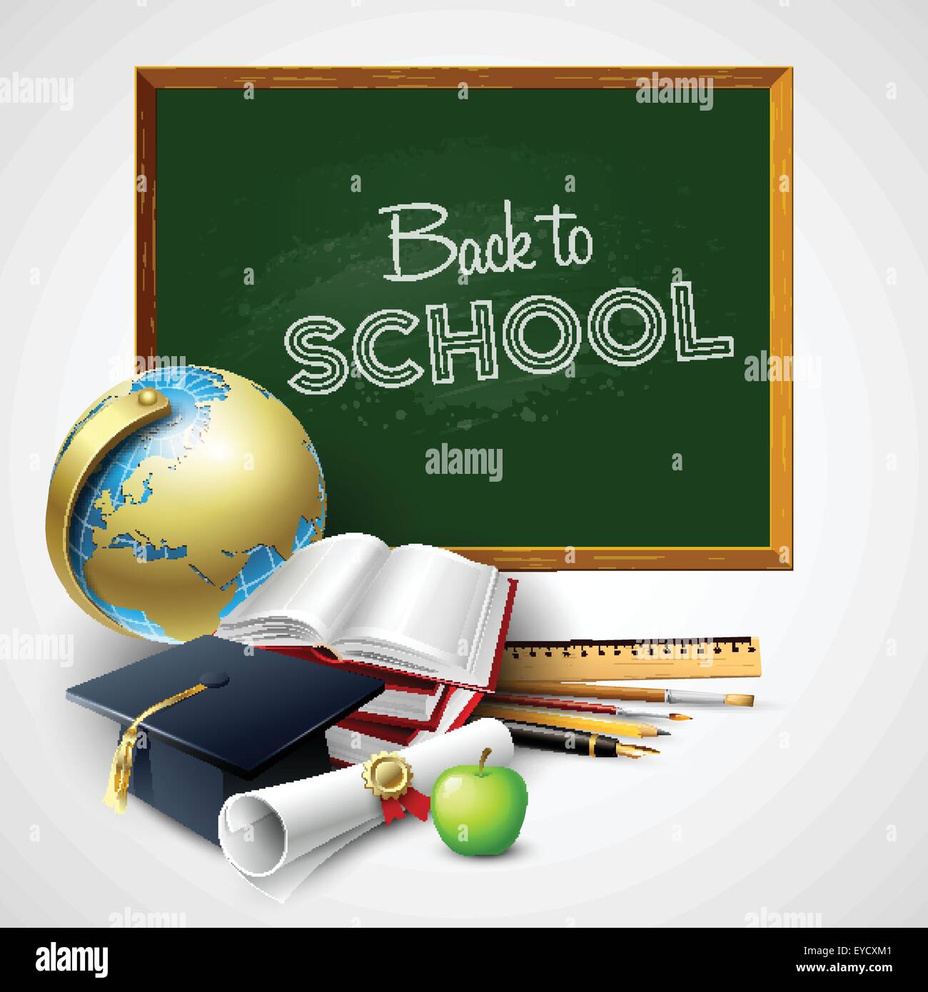 Back to school background. Vector illustration Stock Vector Image & Art ...