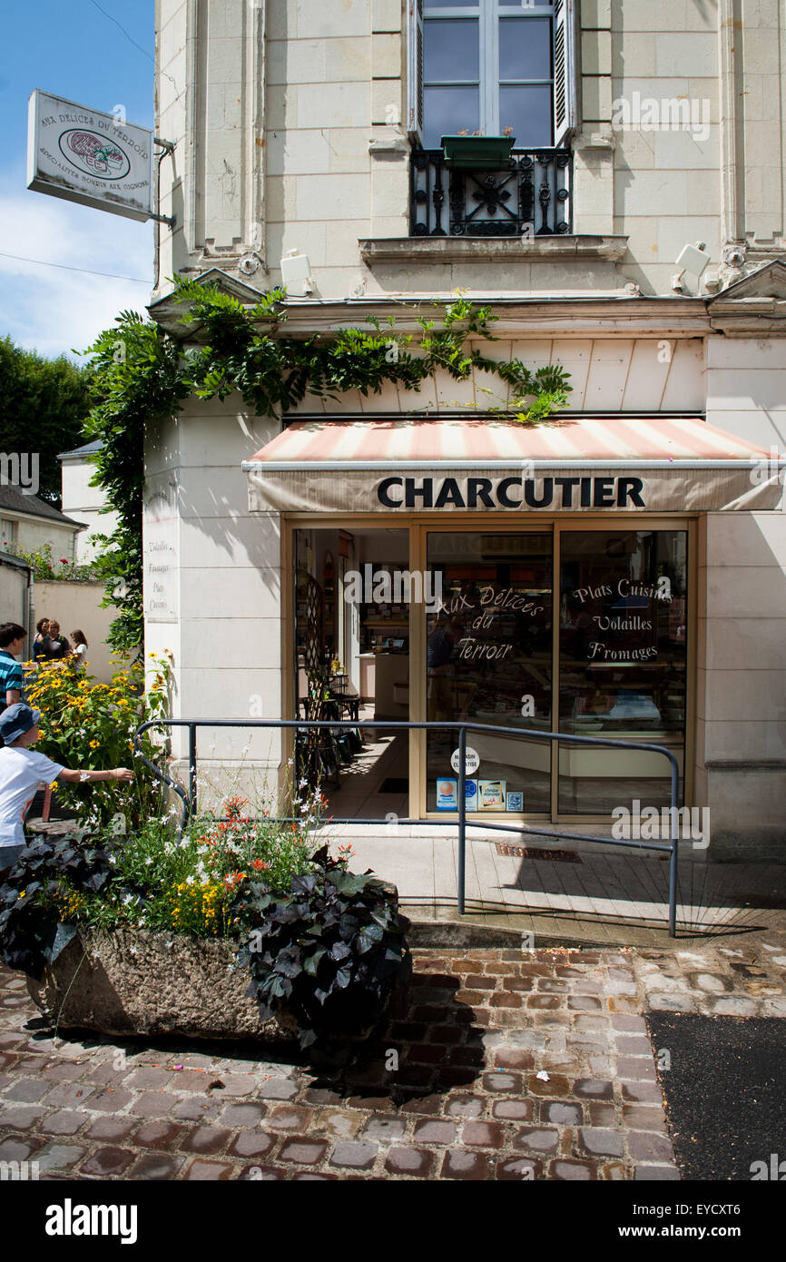 French Charcutier shop front- Chinon, France Stock Photo - Alamy