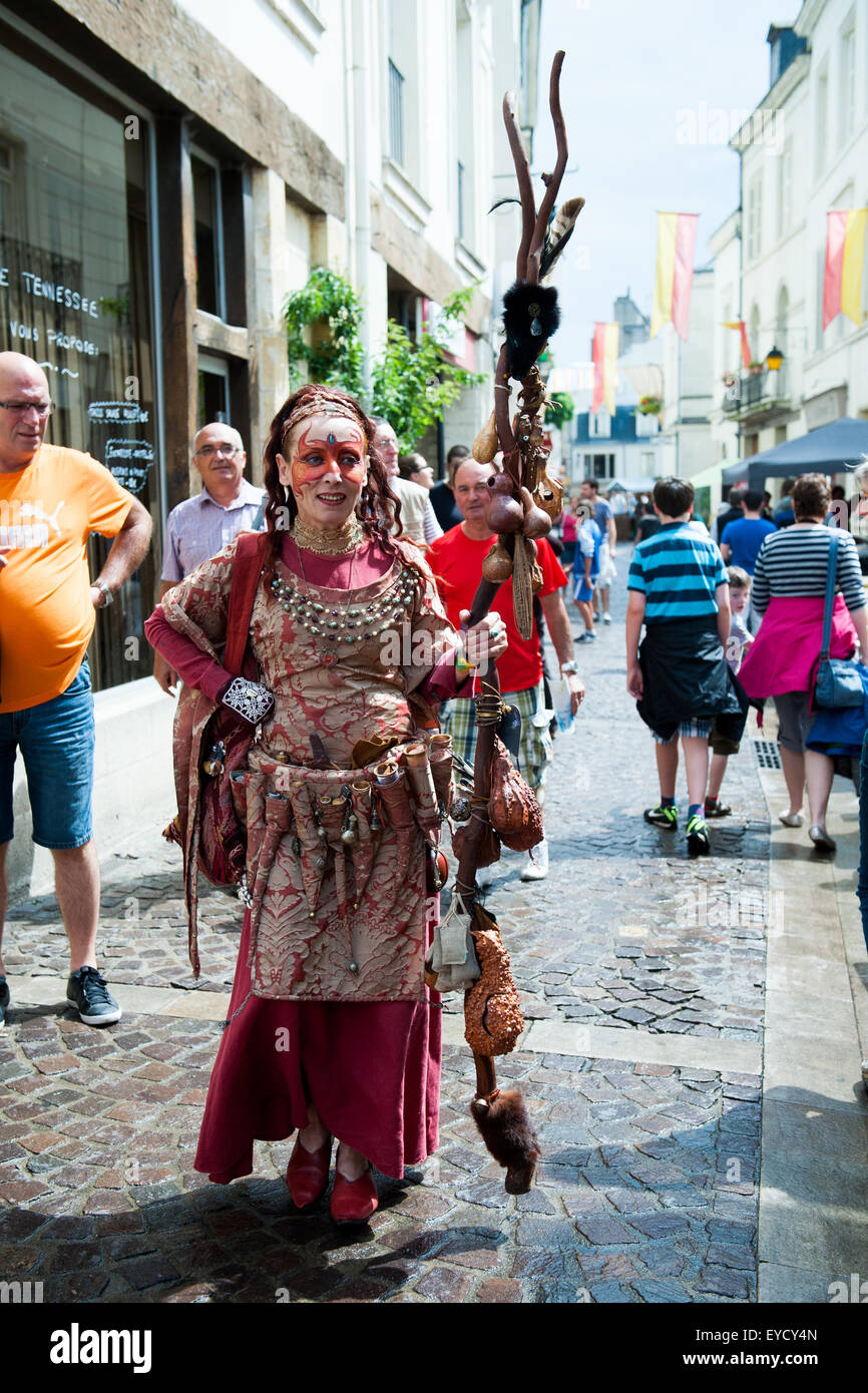 The Medieval Market in Chinon, France - Le Marche' Medieval Stock Photo ...