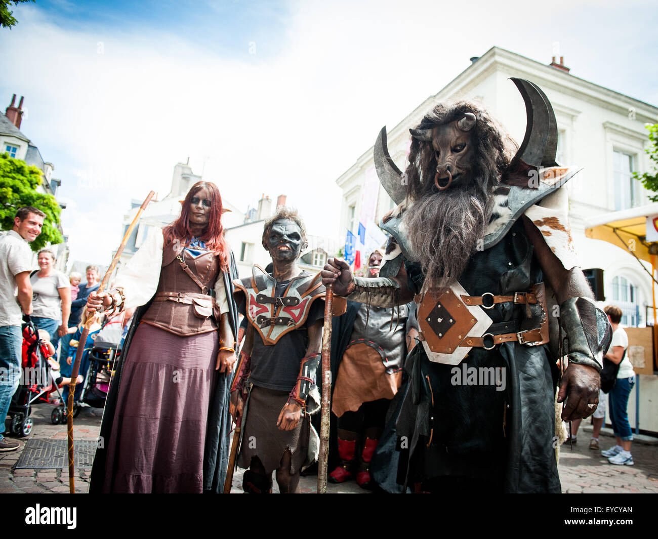 The Medieval Market in Chinon, France - Le Marche' Medieval Stock Photo ...