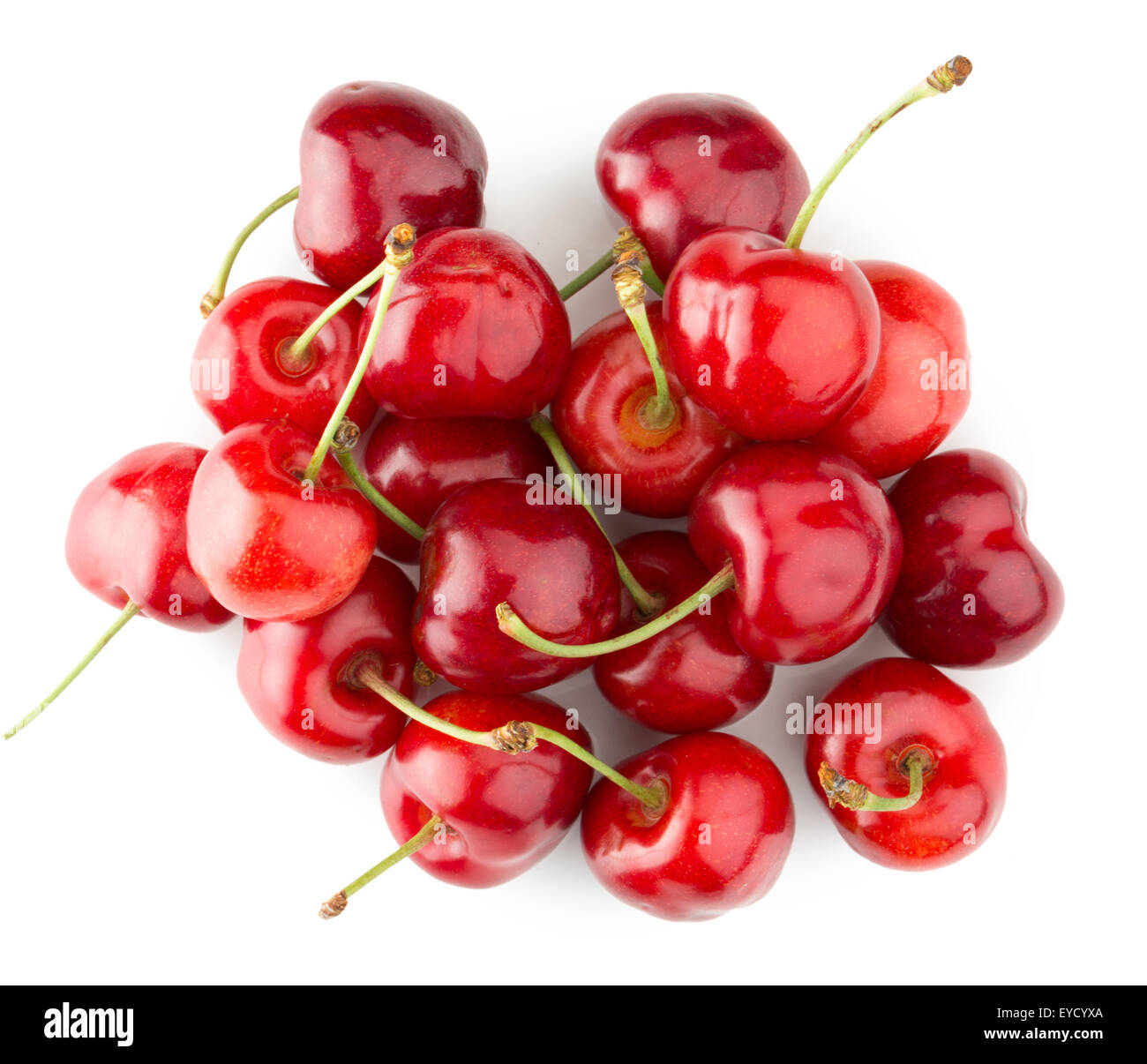 tasty cherries isolated on the white background Stock Photo - Alamy