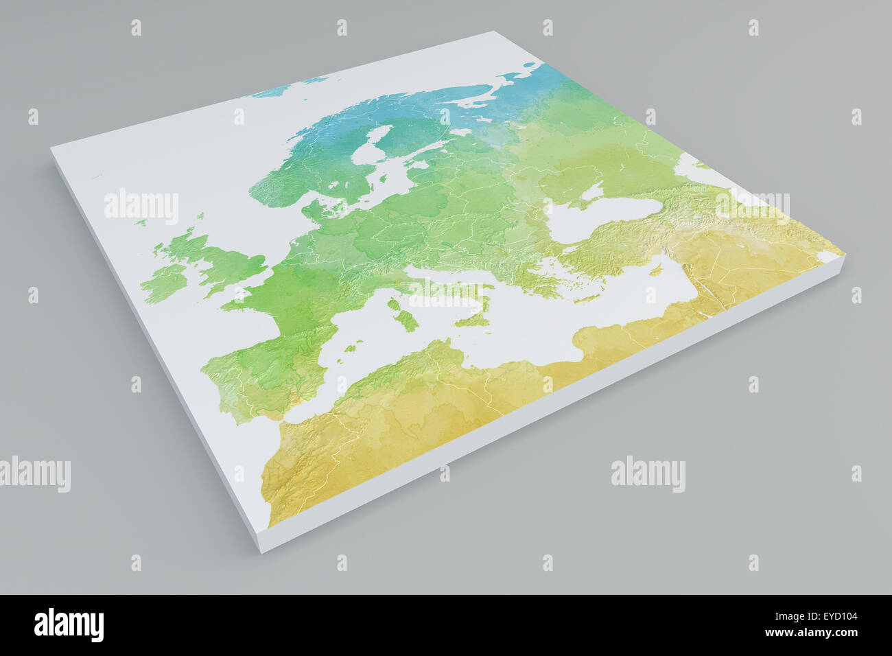 Flat world map hi-res stock photography and images - Alamy