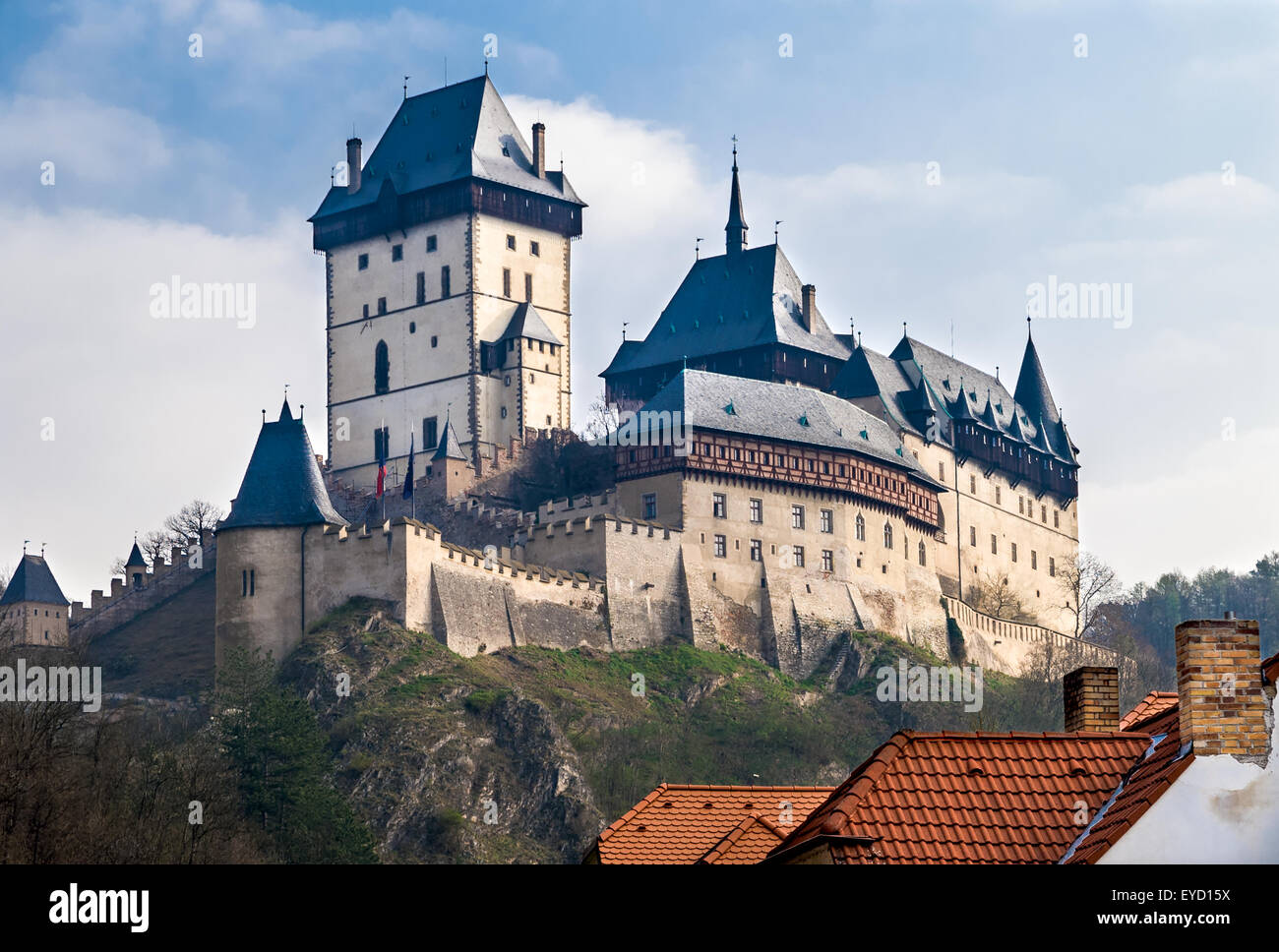 Karlstein castle built in 1348 in Czech Stock Photo - Alamy