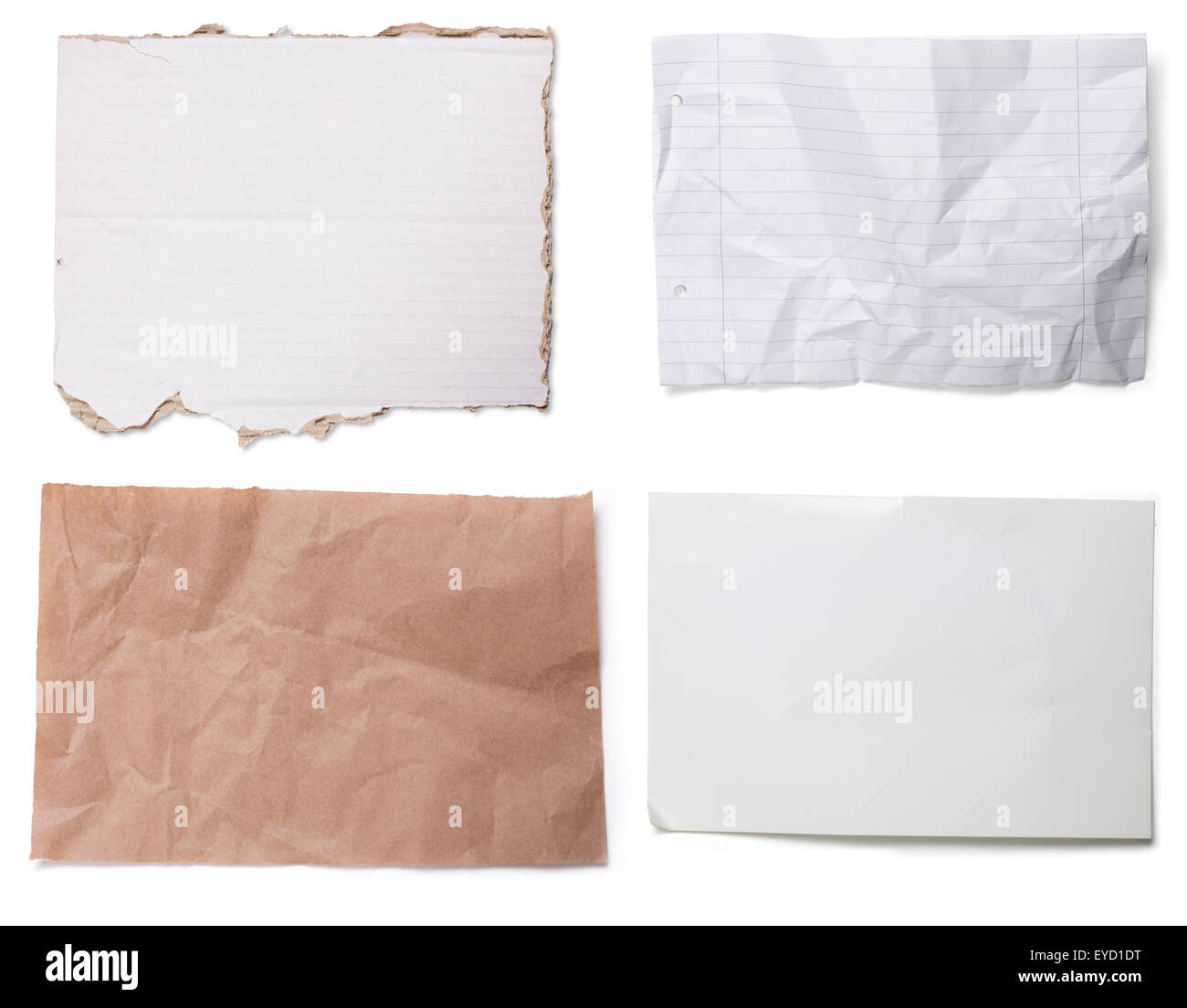 Four pieces of cardboard Cut Out Stock Images & Pictures - Alamy