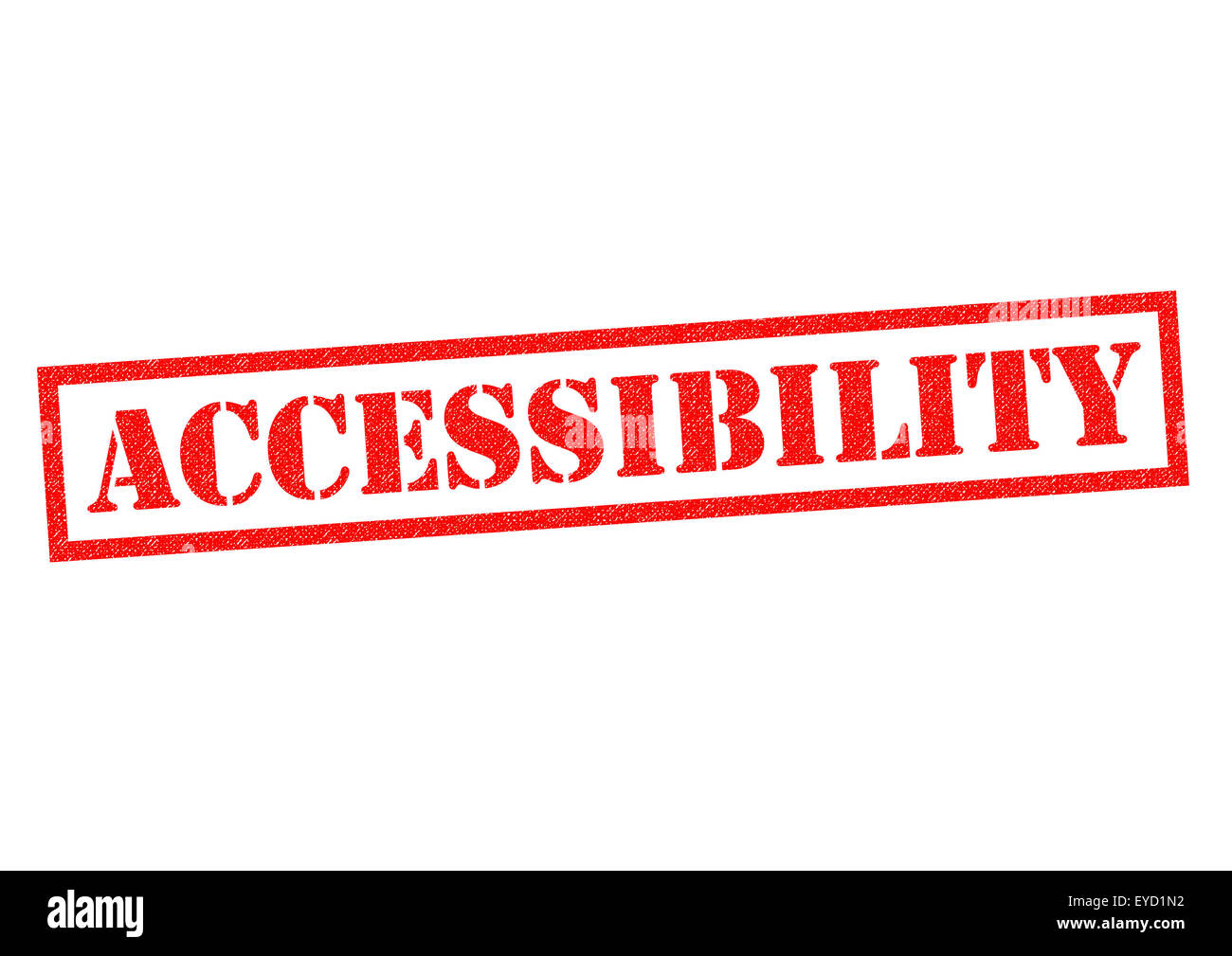 ACCESSIBILITY red Rubber Stamp over a white background Stock Photo - Alamy
