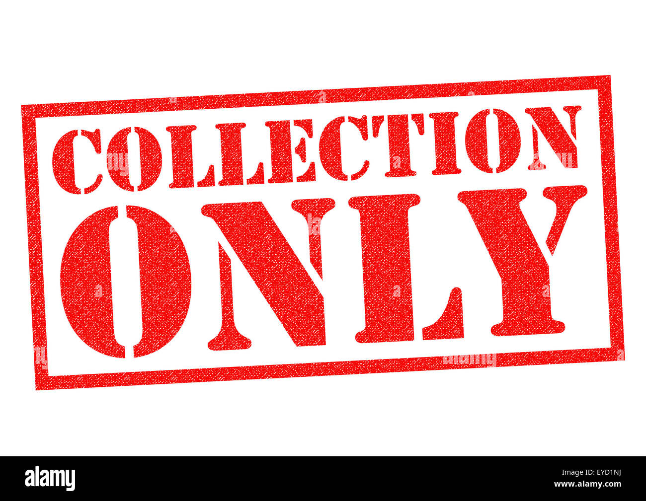 COLLECTION ONLY red Rubber Stamp over a white background Stock Photo ...