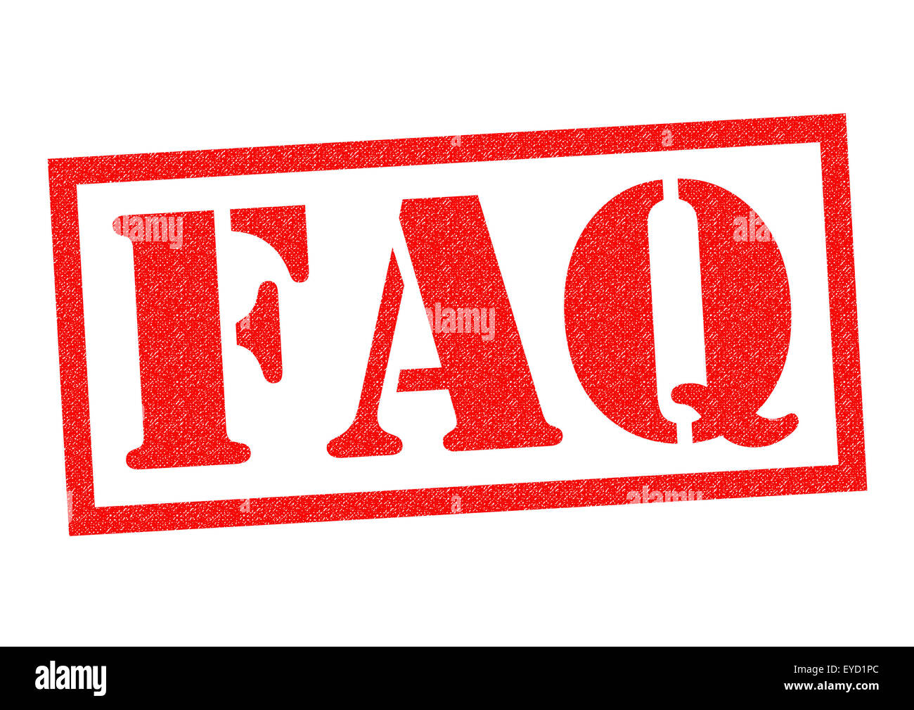 FAQ red Rubber Stamp over a white background Stock Photo - Alamy