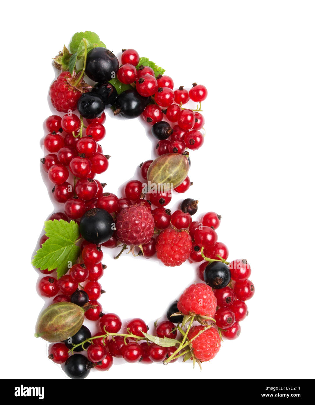 letter of juicy fruit B Stock Photo - Alamy
