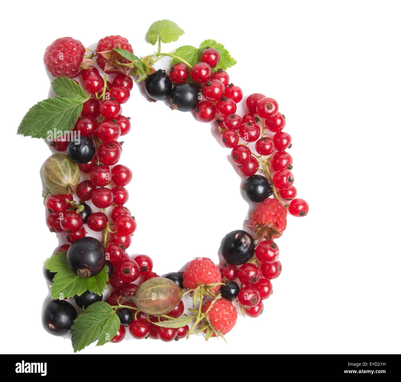 letter of juicy fruit D Stock Photo - Alamy
