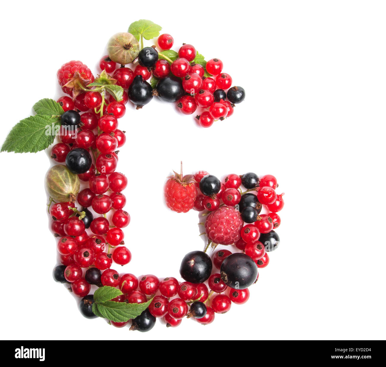 letter of juicy fruit G Stock Photo - Alamy