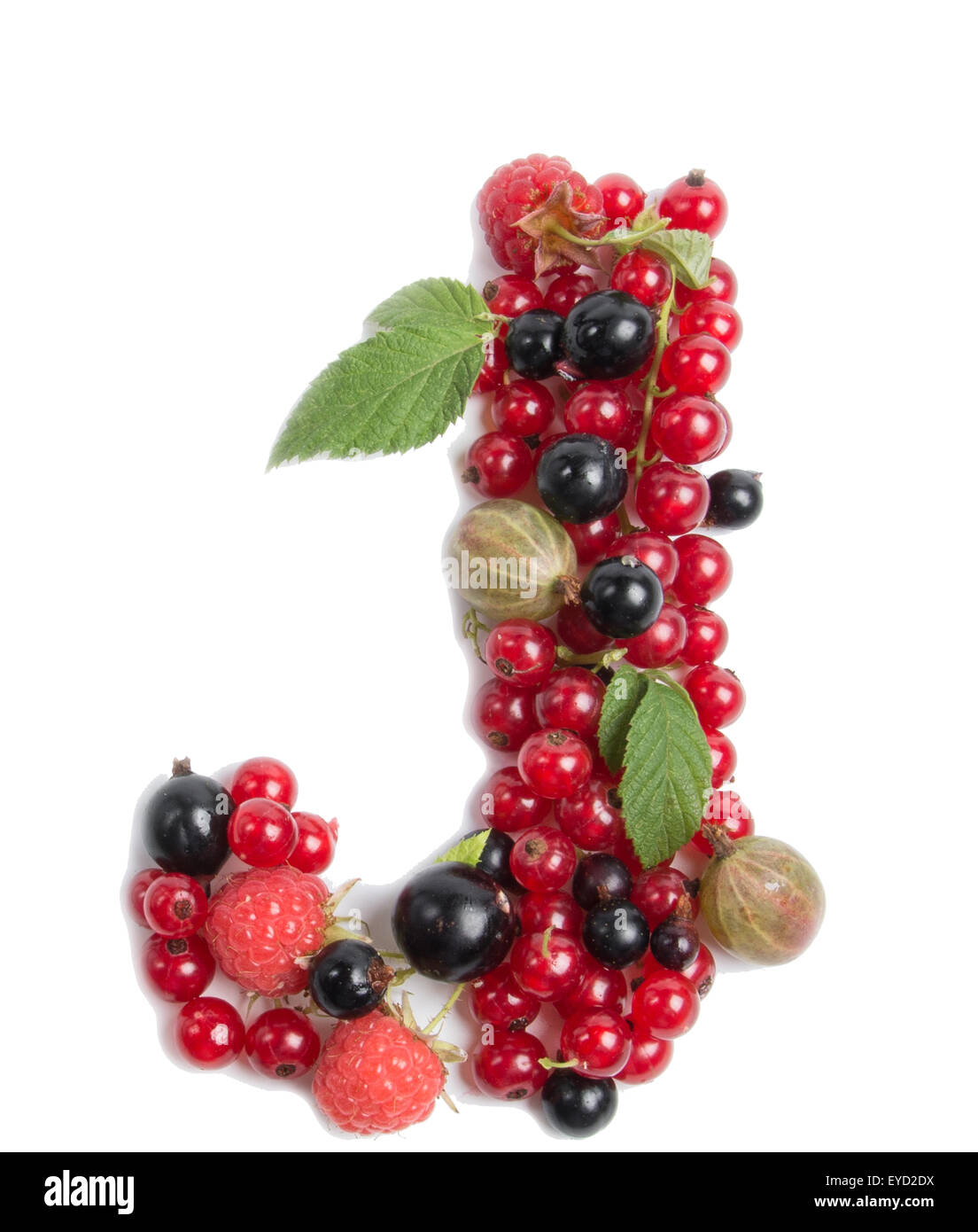 letter of juicy fruit J Stock Photo - Alamy