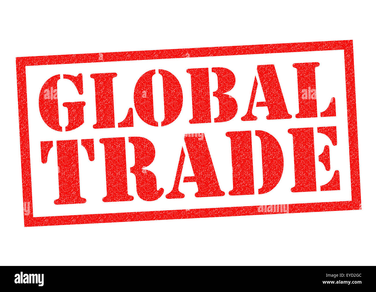 GLOBAL TRADE red Rubber Stamp over a white background Stock Photo - Alamy