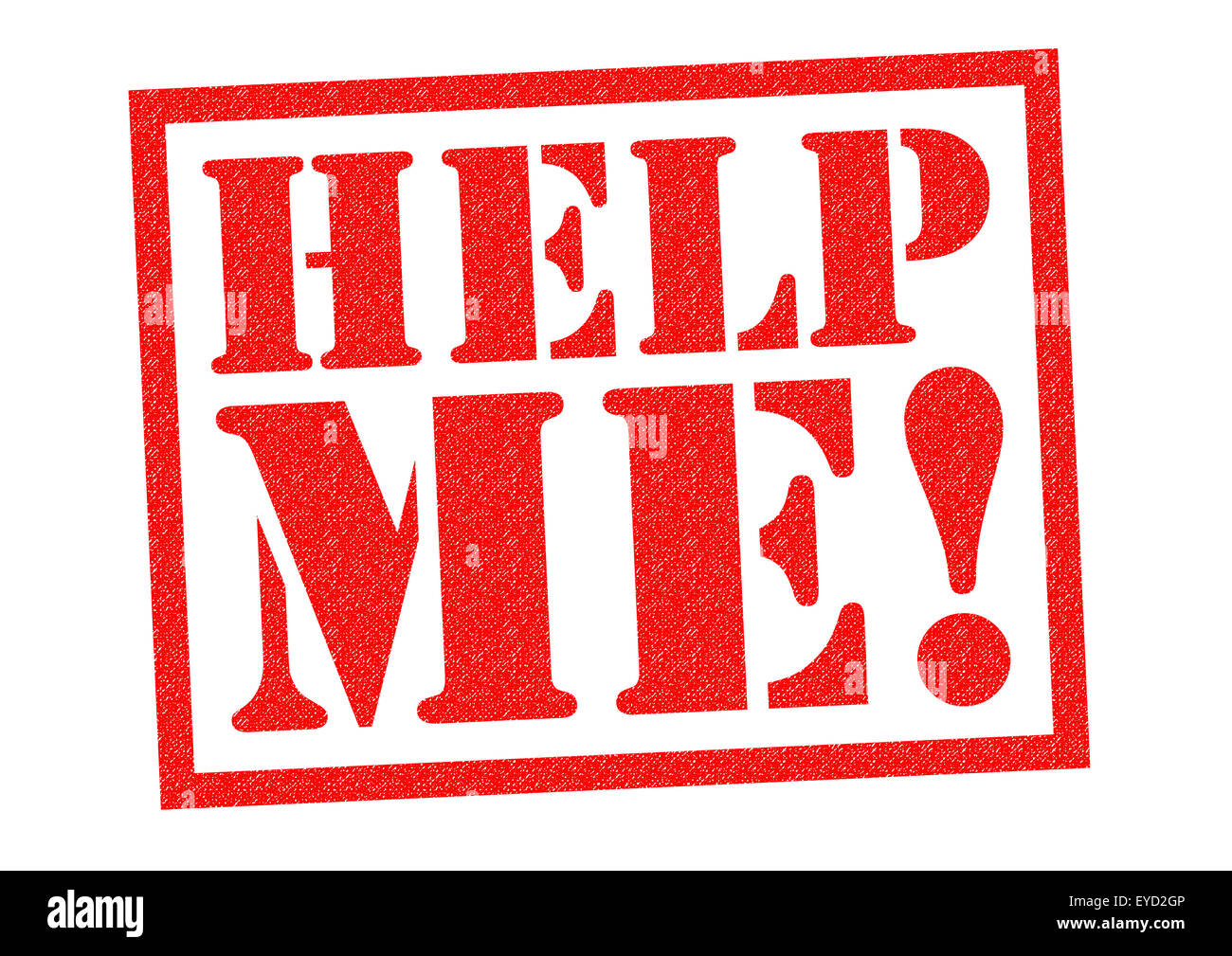 HELP ME! red Rubber Stamp over a white background Stock Photo - Alamy
