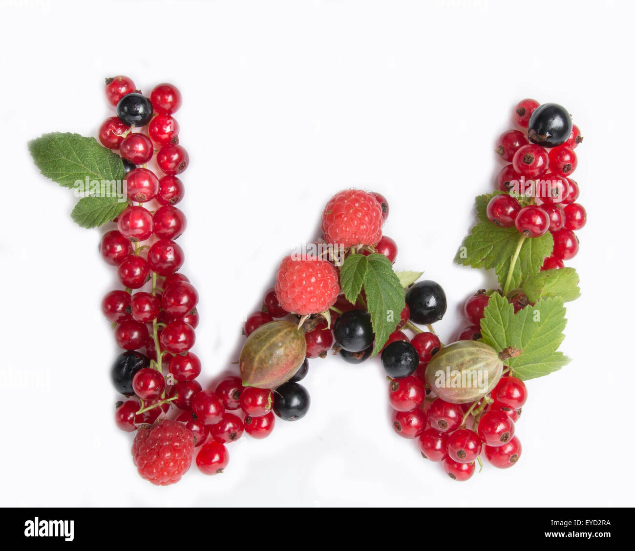 letter of juicy fruit W Stock Photo - Alamy