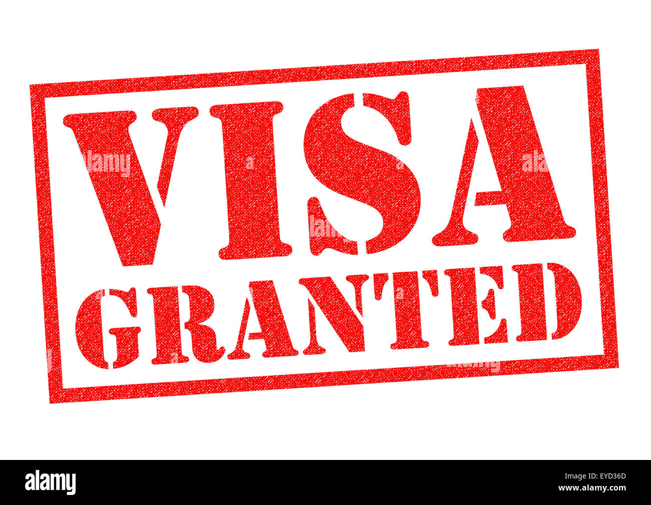 VISA GRANTED red Rubber Stamp over a white background Stock Photo - Alamy