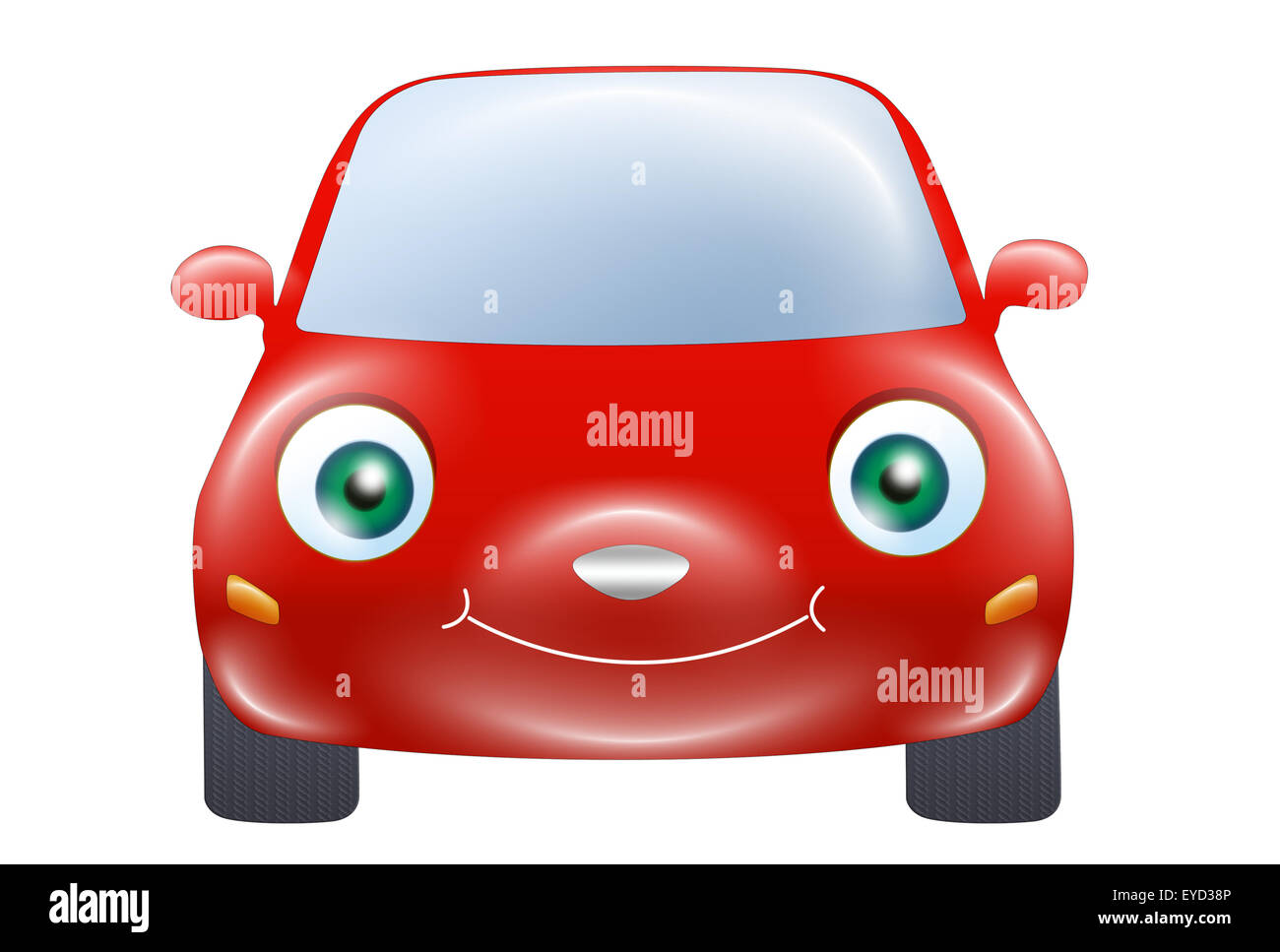 Car frontal view Cut Out Stock Images & Pictures - Alamy