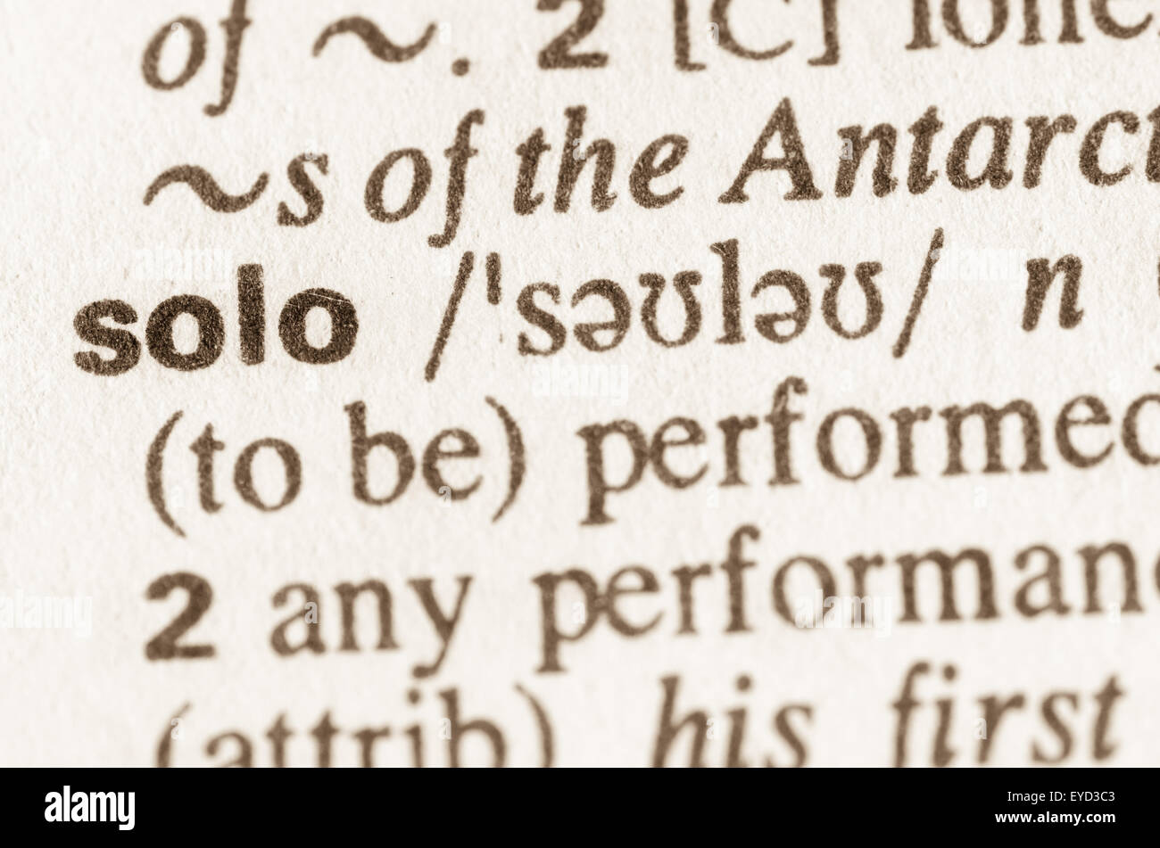 Solo paper hi-res stock photography and images - Alamy