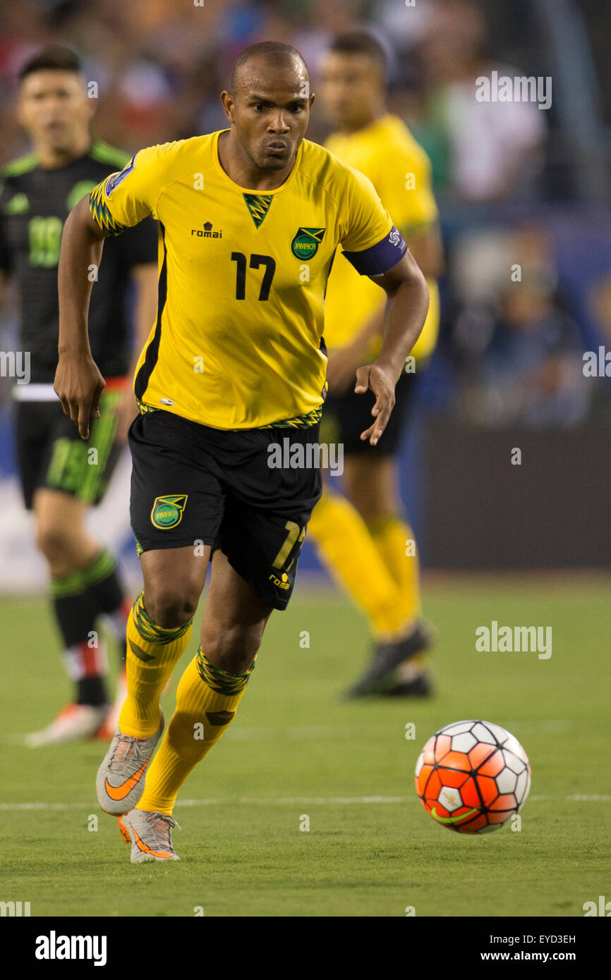 July 26, 2015: Jamaica midfielder Rudolph Austin (17) in action during ...