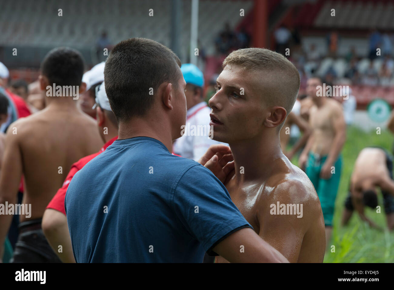 Kirkpinar 654th Oil Wrestling Championships, Edirne, Turkey Stock Photo ...
