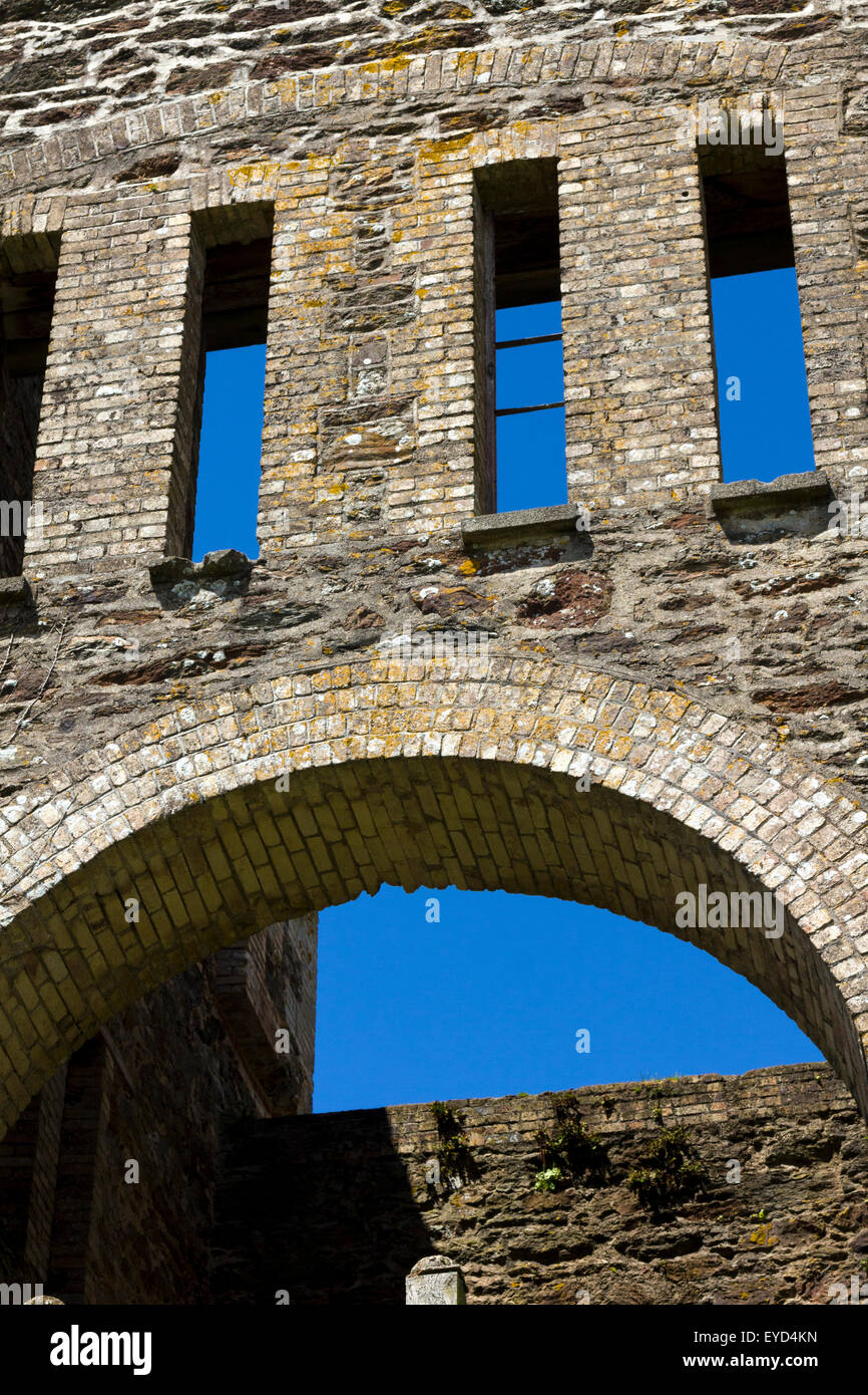 Detail of Arch and Windows on the Historic Gable End Ruins to the ...