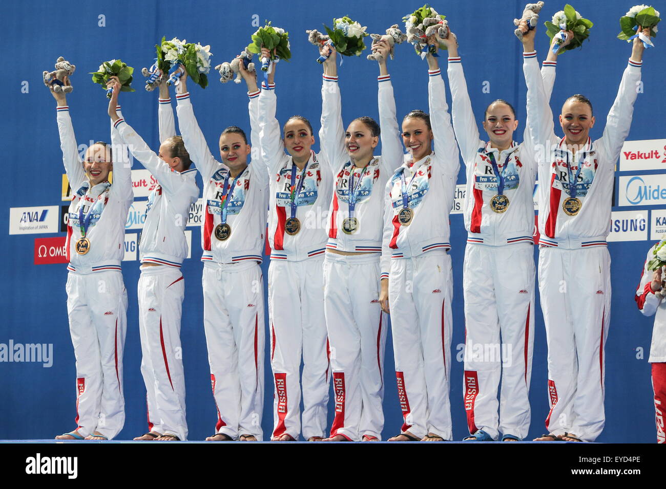 Russian Synchronized Swimming Team Gold High Resolution Stock ...